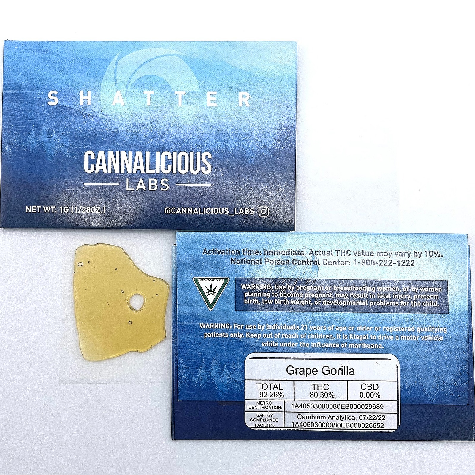 Cannalicious Labs: Grape Gorilla Shatter 1.0 g | Leafly