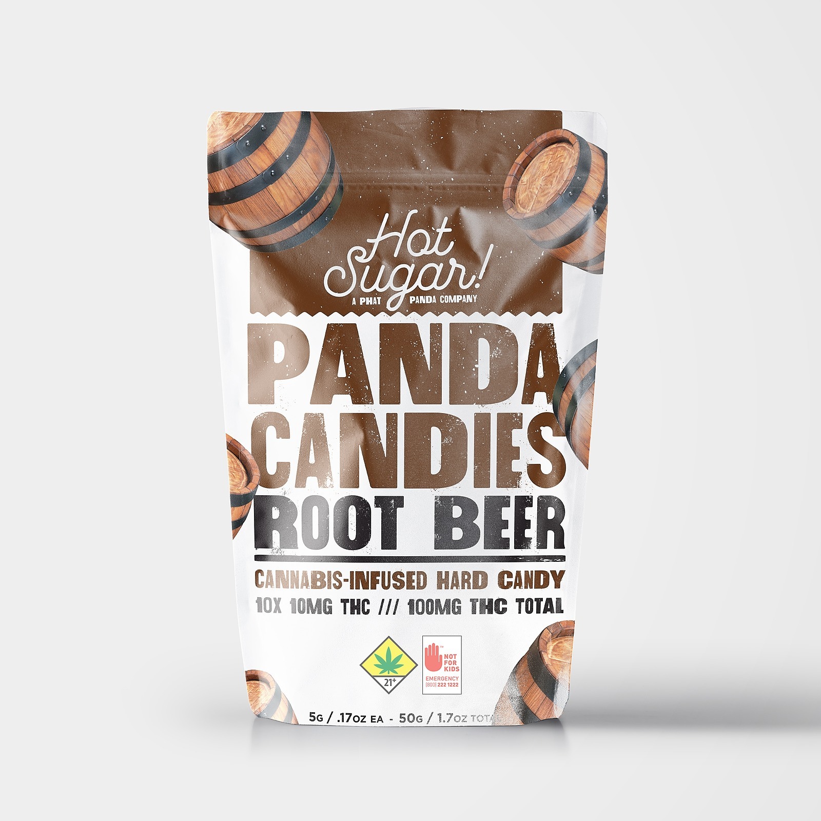 Hot Sugar! by Grow Op Farms: Root Beer Panda Candies 100mg 10-pack | Leafly