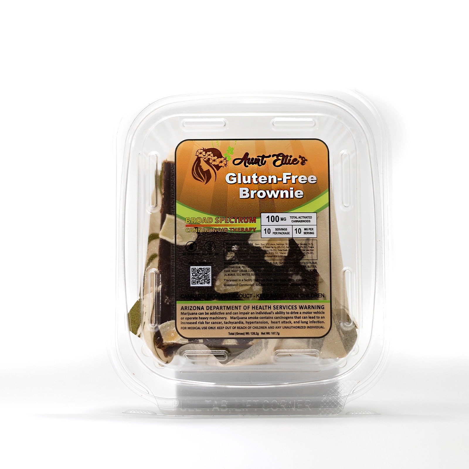 Aunt Ellie's: Aunt Ellie's - Gluten Free Brownie [100mg] | Leafly