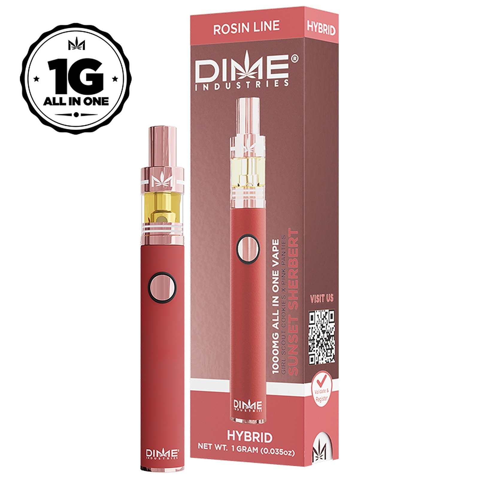 Dime Industries: Sunset Sherbert 1000mg Rosin All in One Device | Leafly