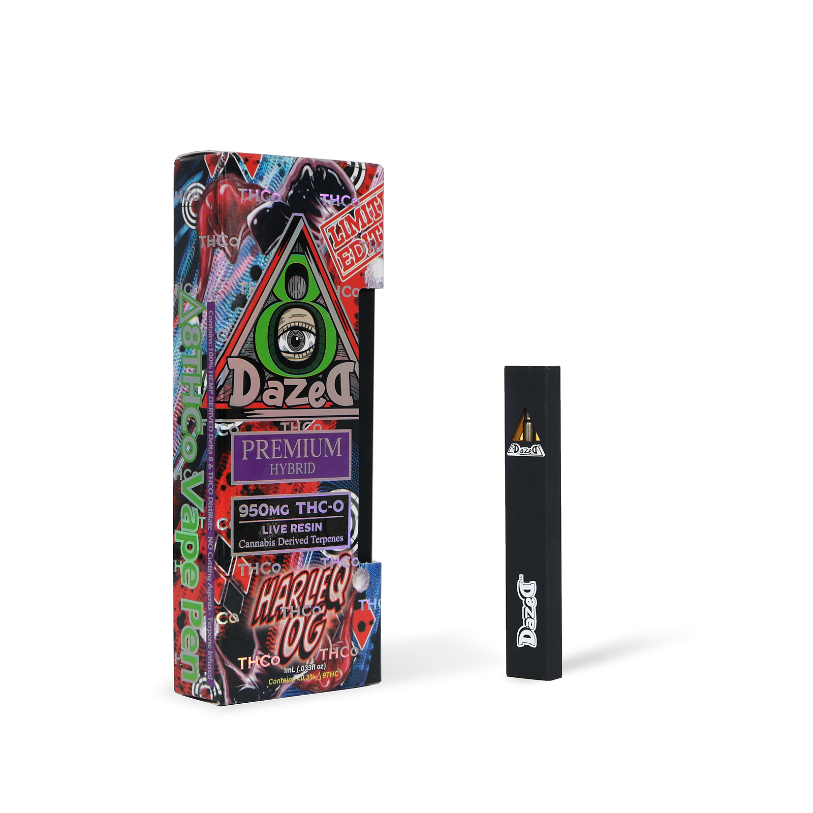 DazeD8: HarleQ OG THC-O CDT Disposable — 1g | Leafly