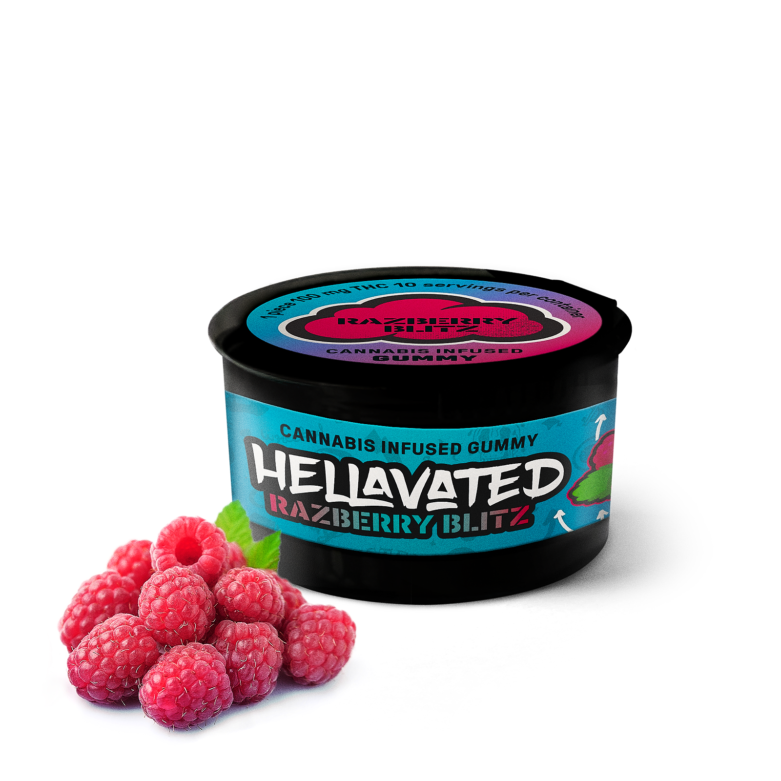 Hellavated: Razberry Blitz (1pc) Gummiez 100mg | Leafly