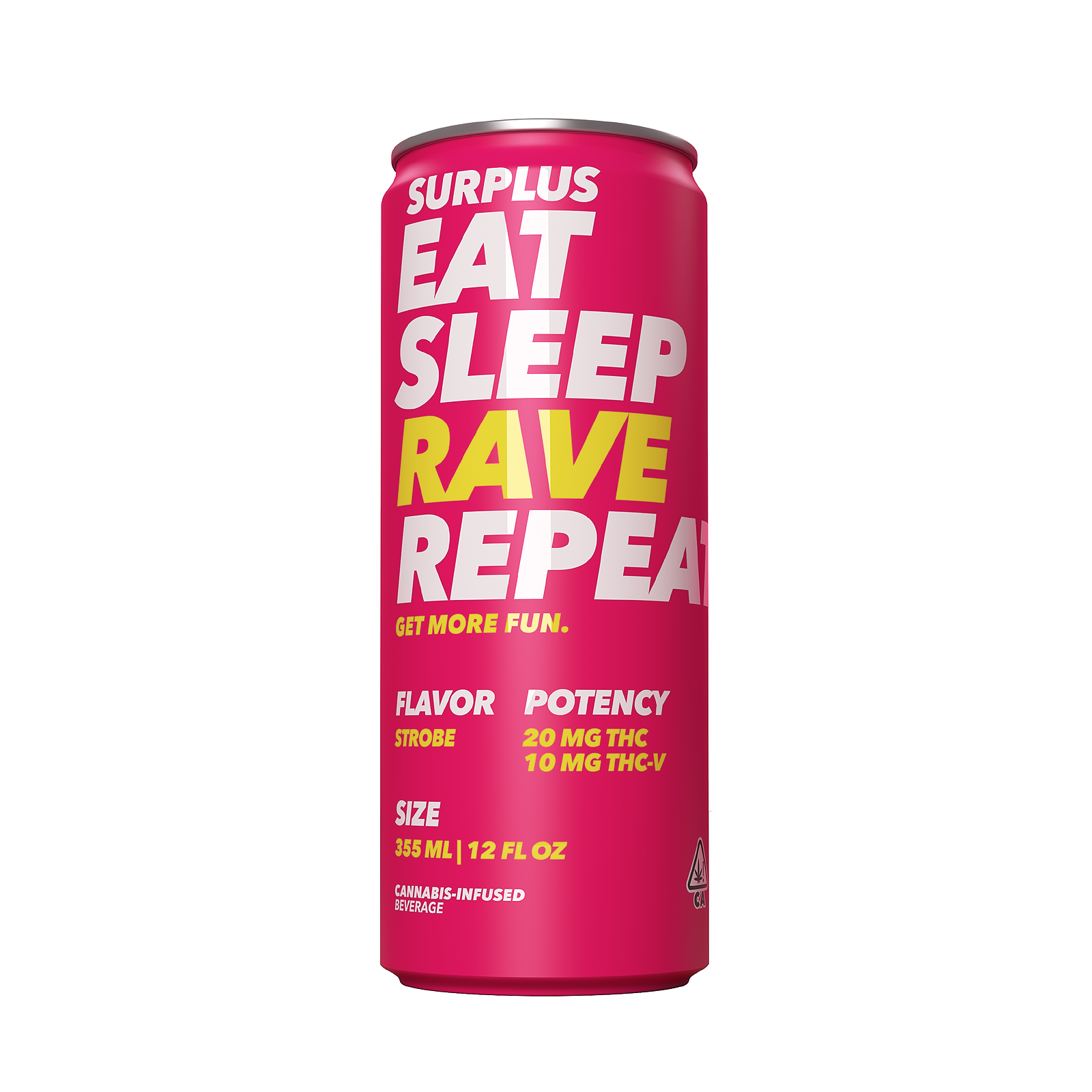 Surplus: Strobe Energy Drink - 20mg THC/10mg THCV | Leafly