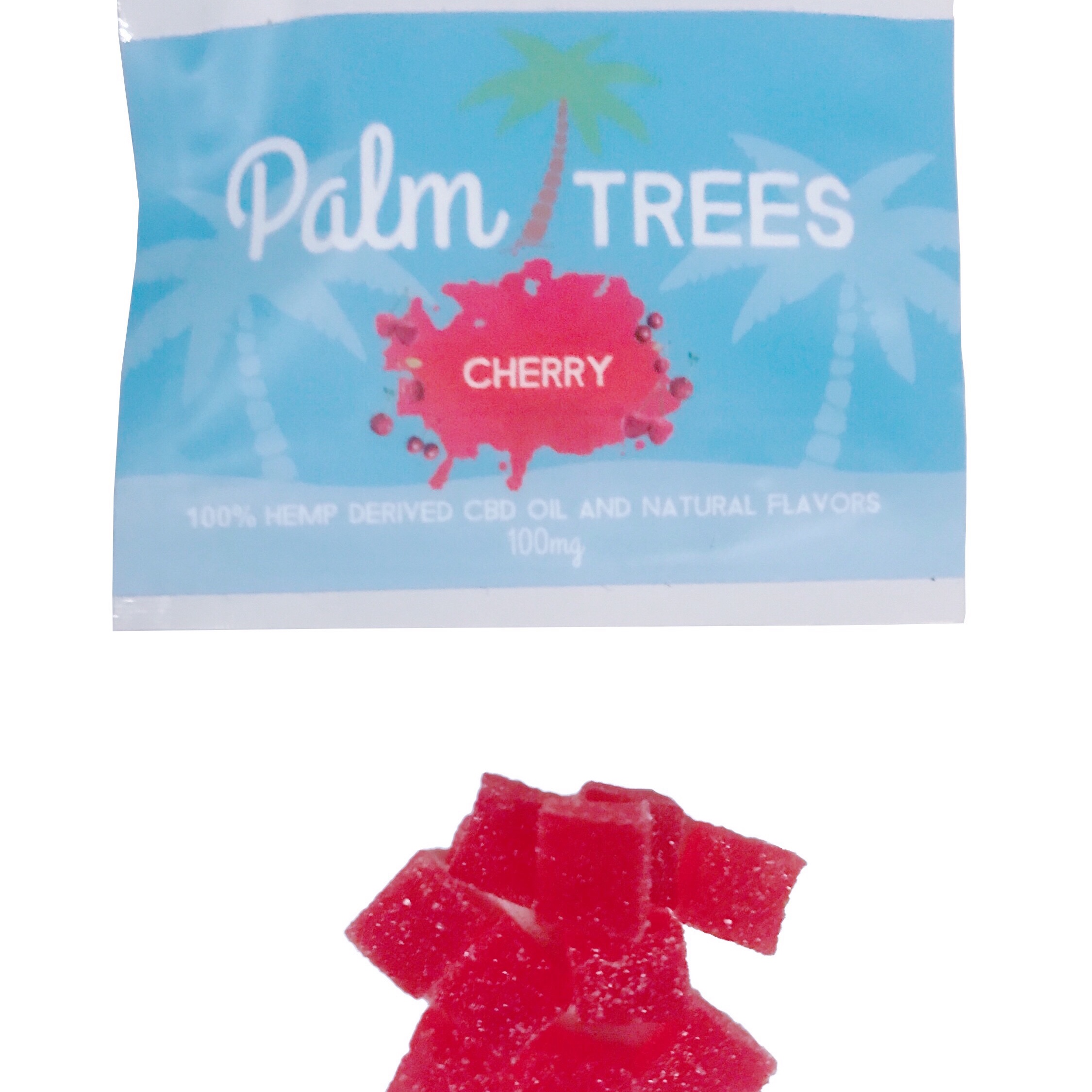 Palm Trees: Cherry CBD Gummy Squares | Leafly