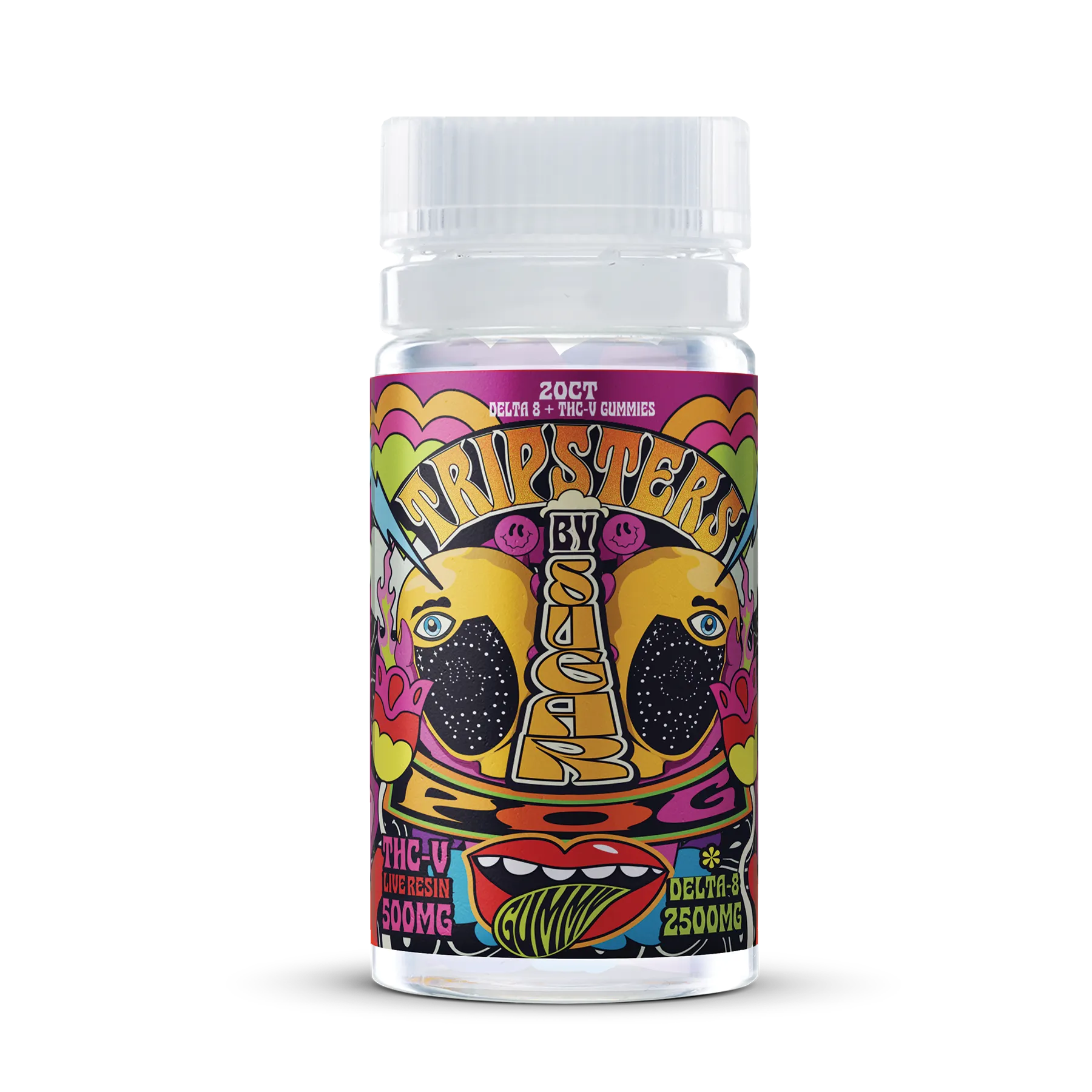 2381 CBD: Trippy Sugar Delta-8 + THC-V Gummies | 3000mg | Leafly