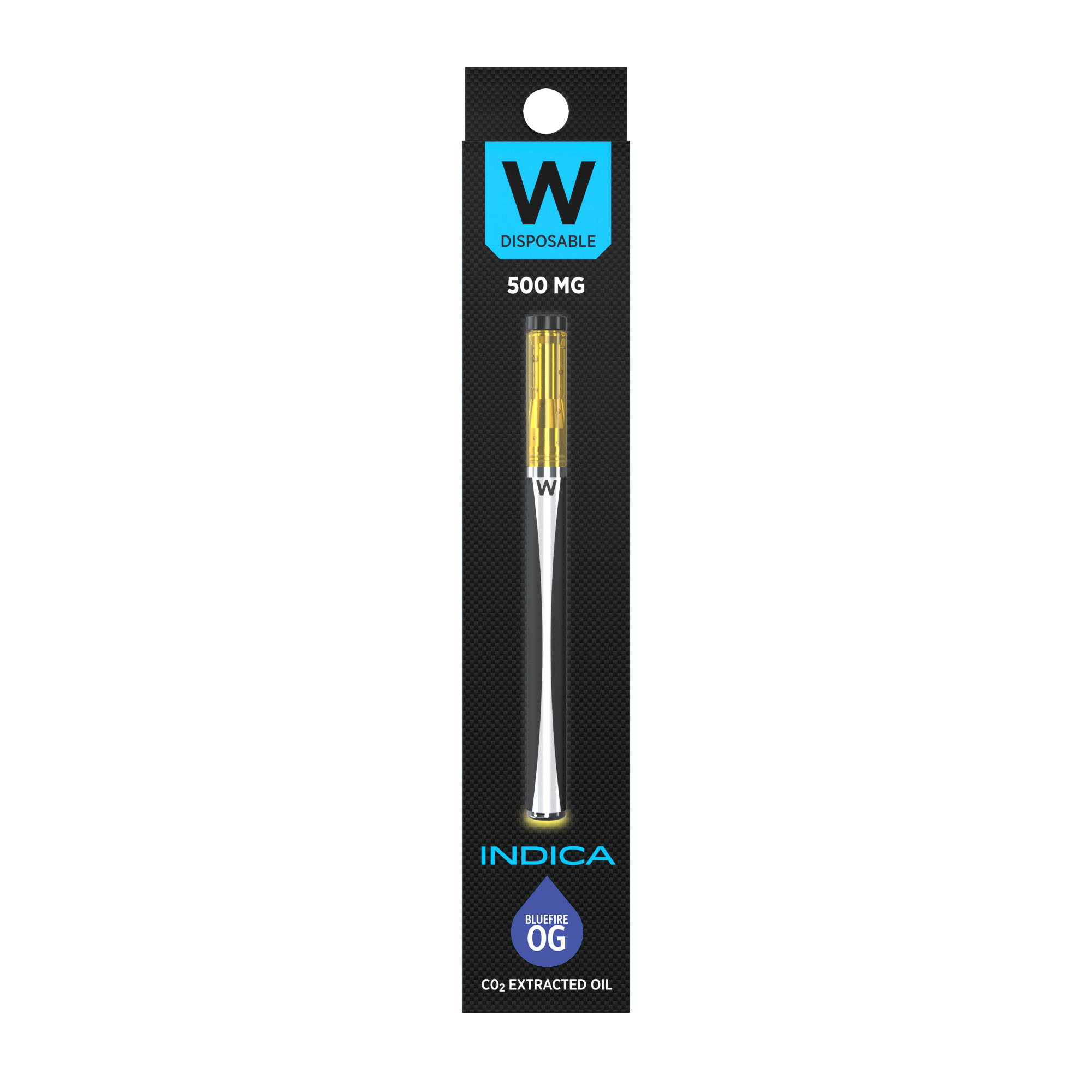 W Vapes: Blue Fire OG Indica 500MG Disposable Vaporizer | Leafly