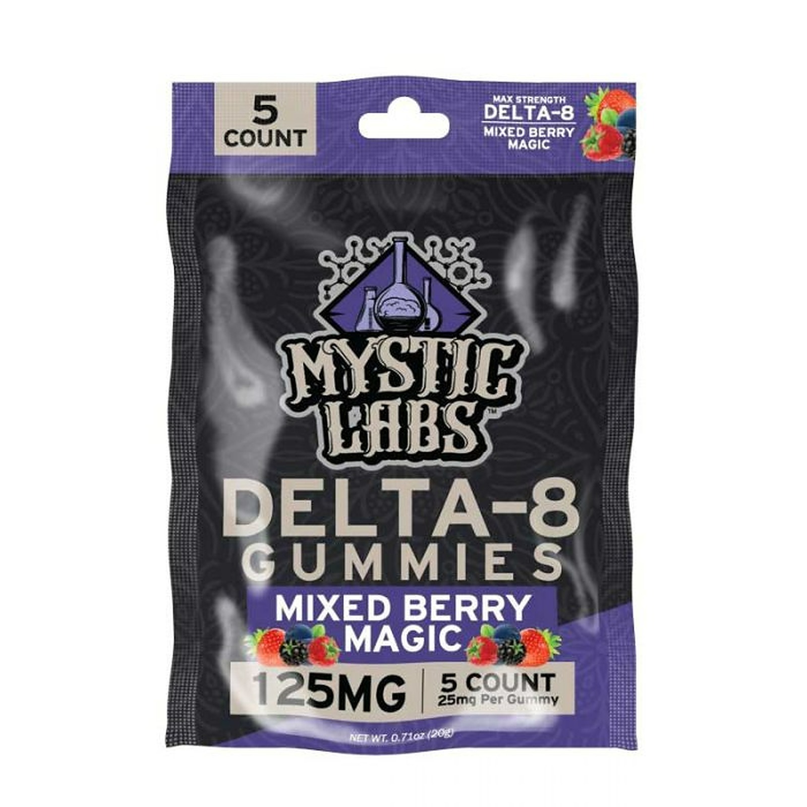Mystic Labs Delta-8: Mixed Berry Magic 5ct Delta-8 Gummies | Leafly