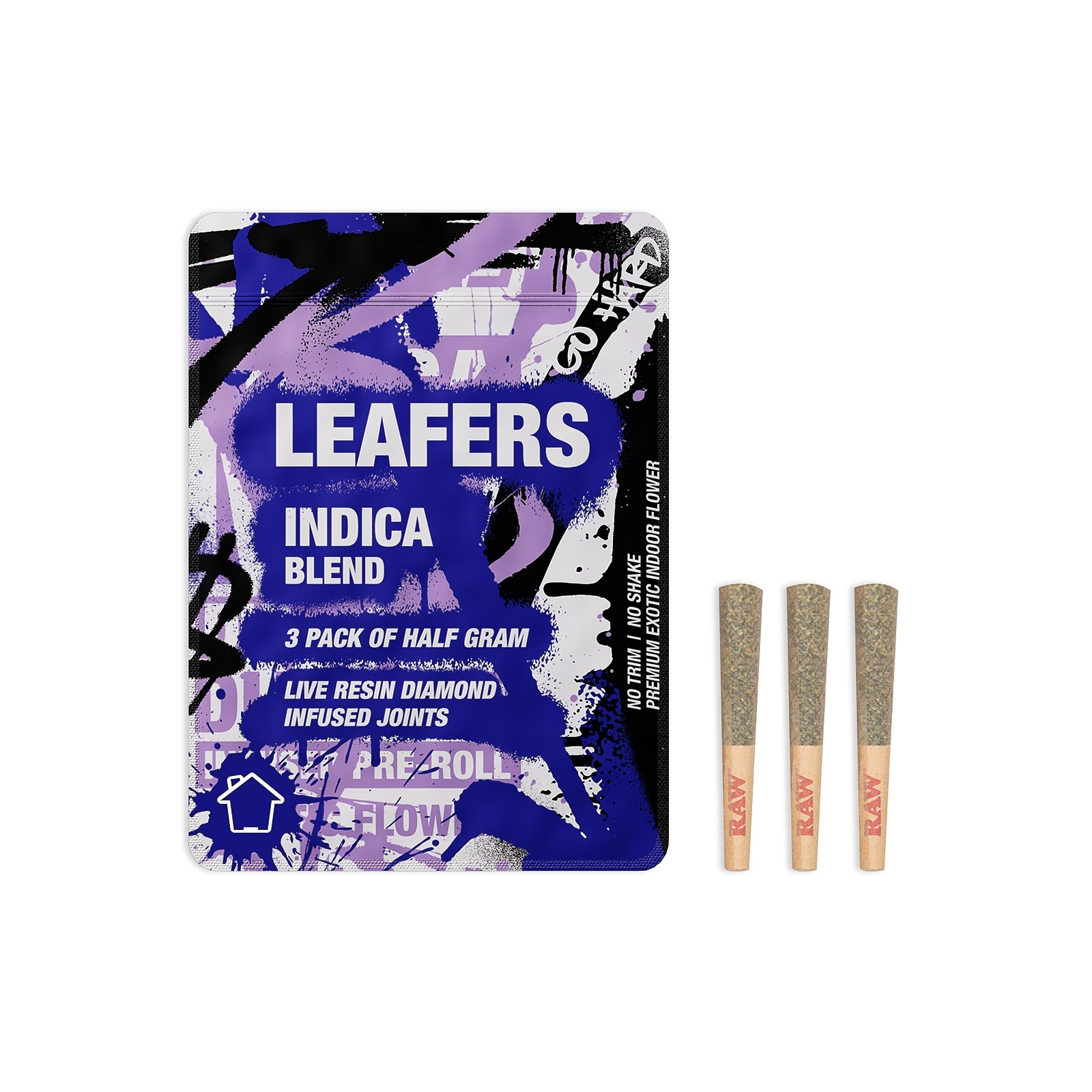 Leafers: Leafers Indica Blend Diamond-Infused (3-pack of .5g joints ...