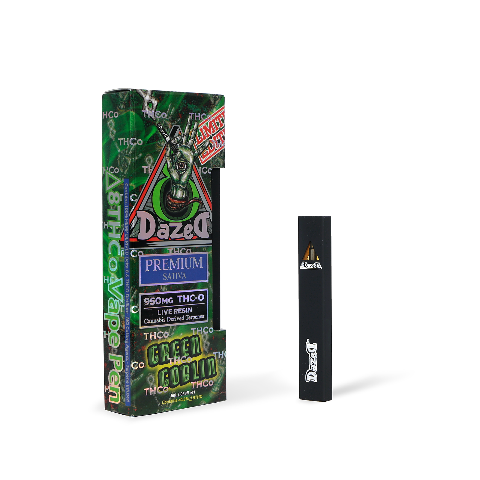 DazeD8: Green Goblin THC-O CDT Disposable — 1g | Leafly
