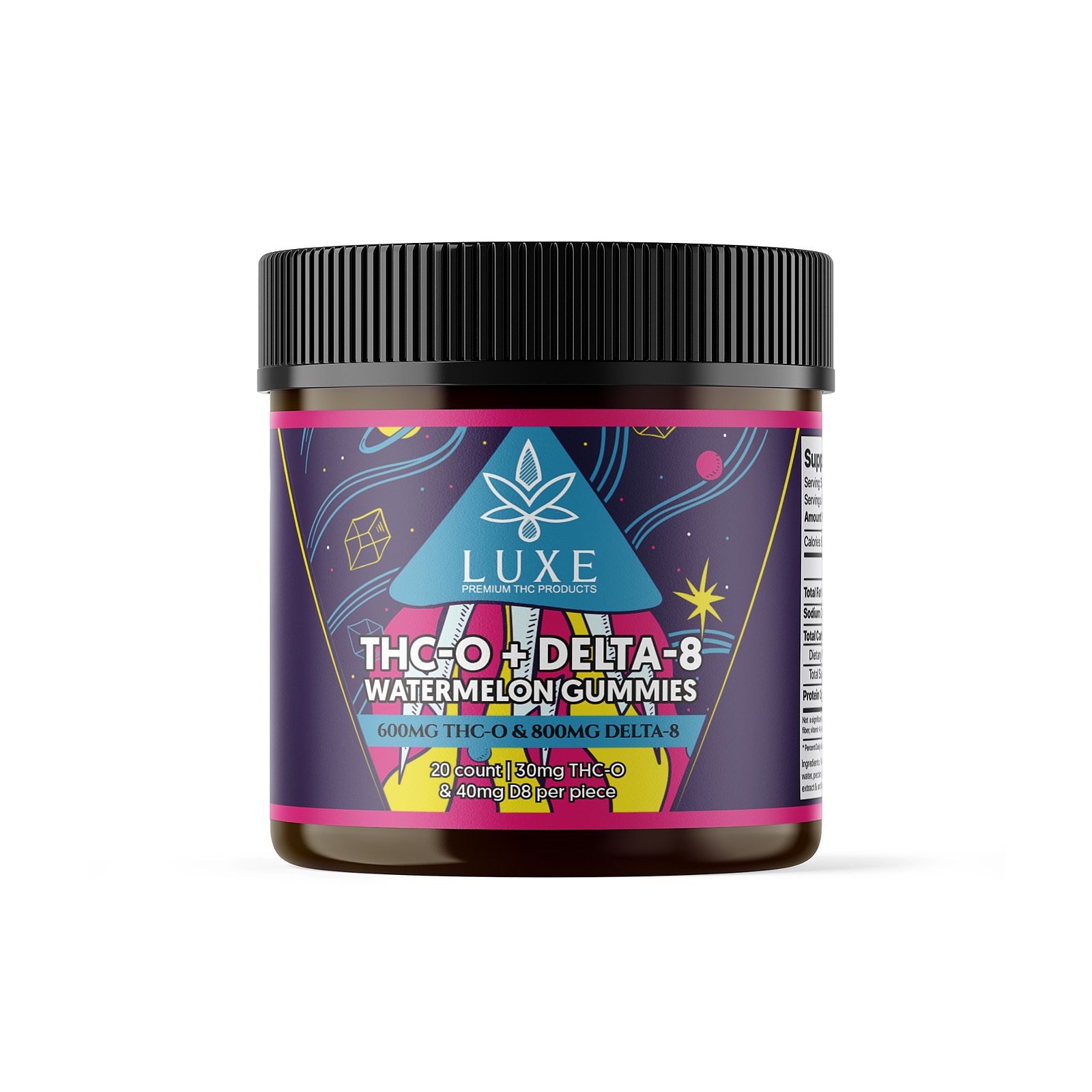 Luxe THC | 25% OFF with code LEAFLY: 600mg THC-O Gummies | Watermelon | 20 Count | Leafly