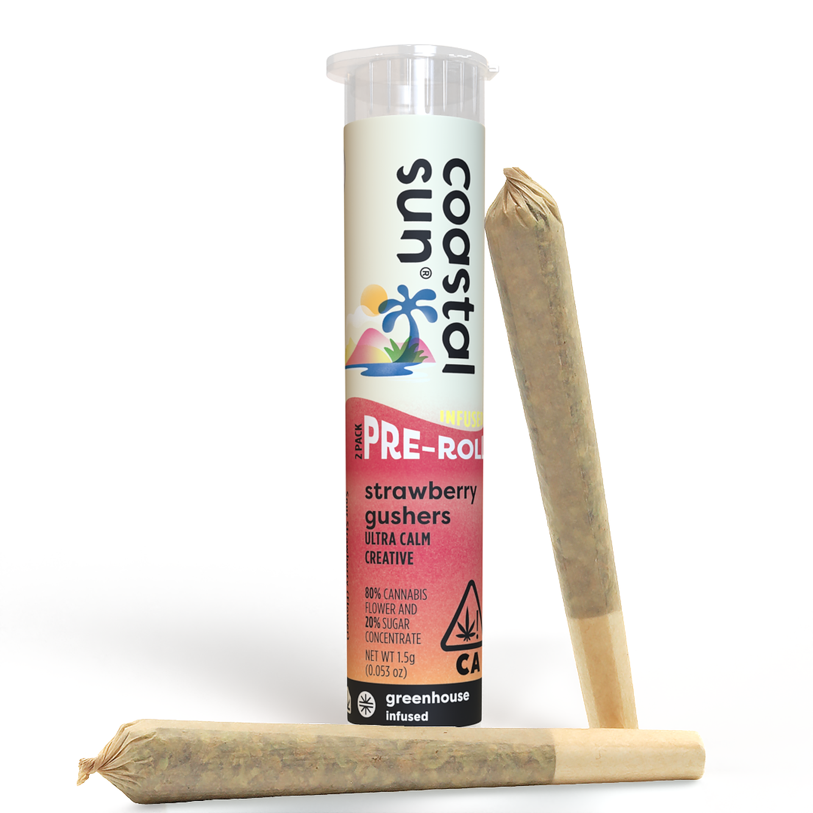Coastal Sun Farm: Strawberry Gushers Infused Greenhouse Pre-Roll 2-Pack ...