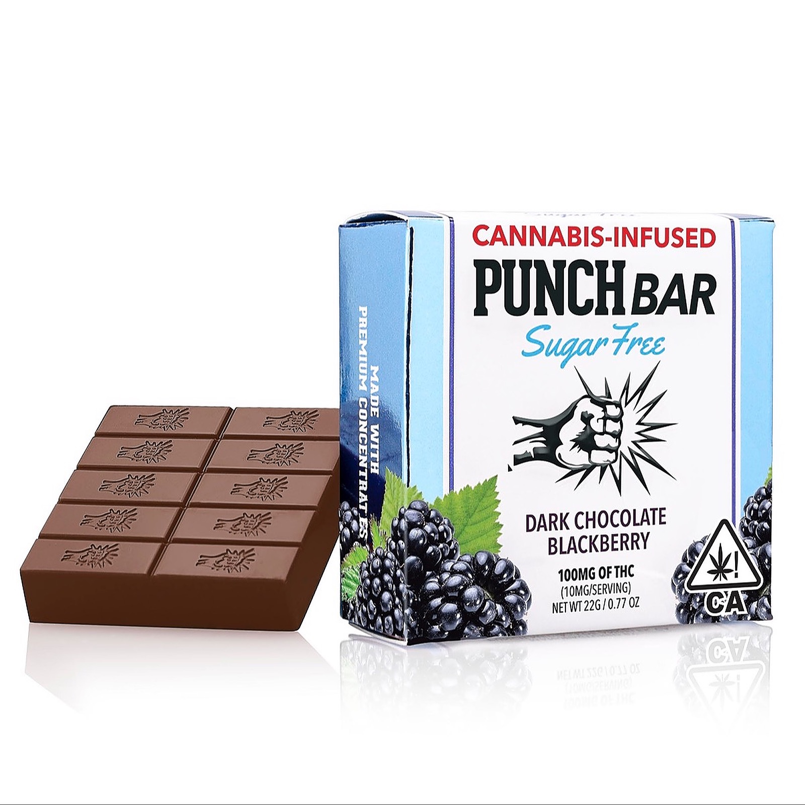Punch Edibles: Sugar Free Dark Chocolate Blackberry | Leafly