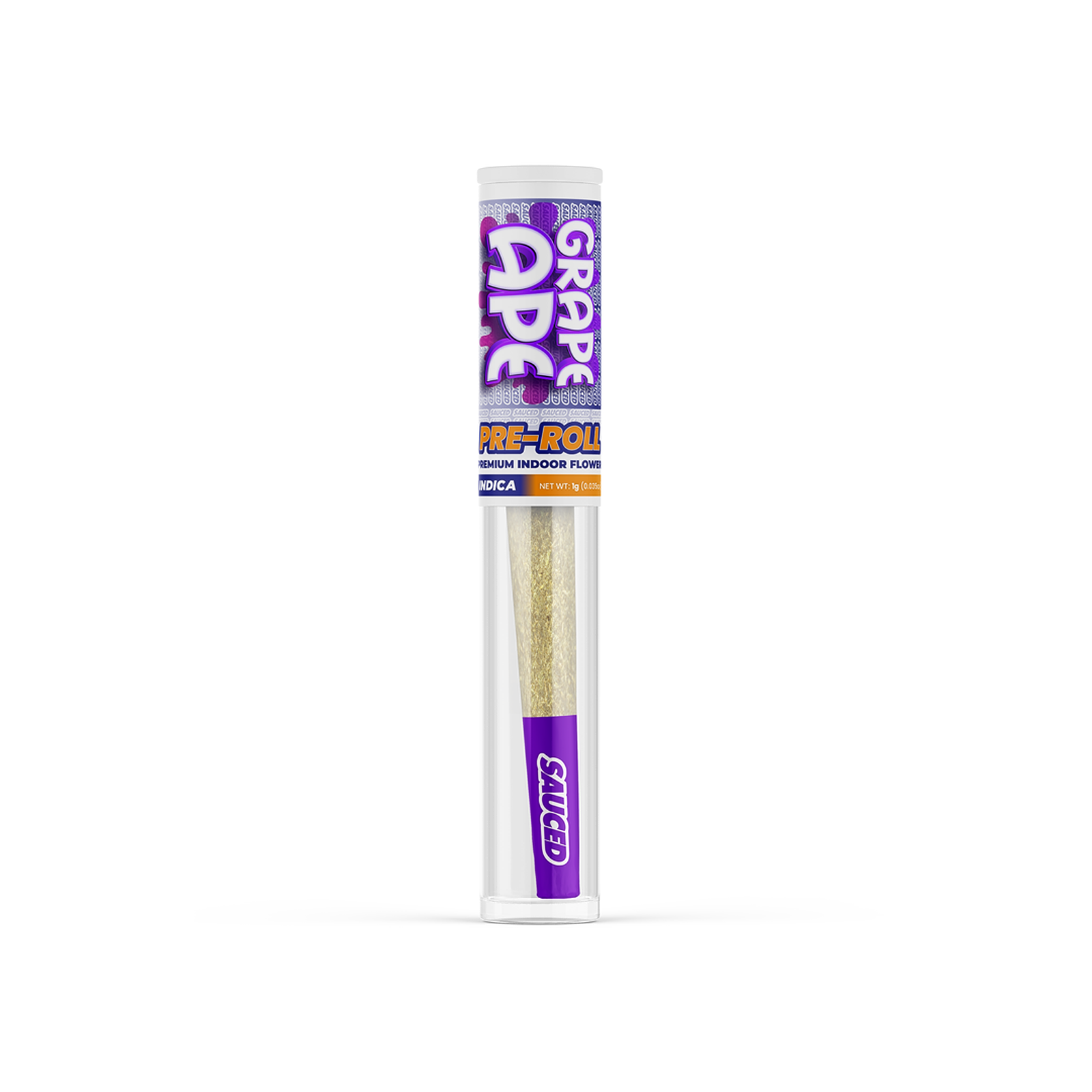 SAUCED: GRAPE APE . Indica . Pre-roll (non-infused) | Leafly
