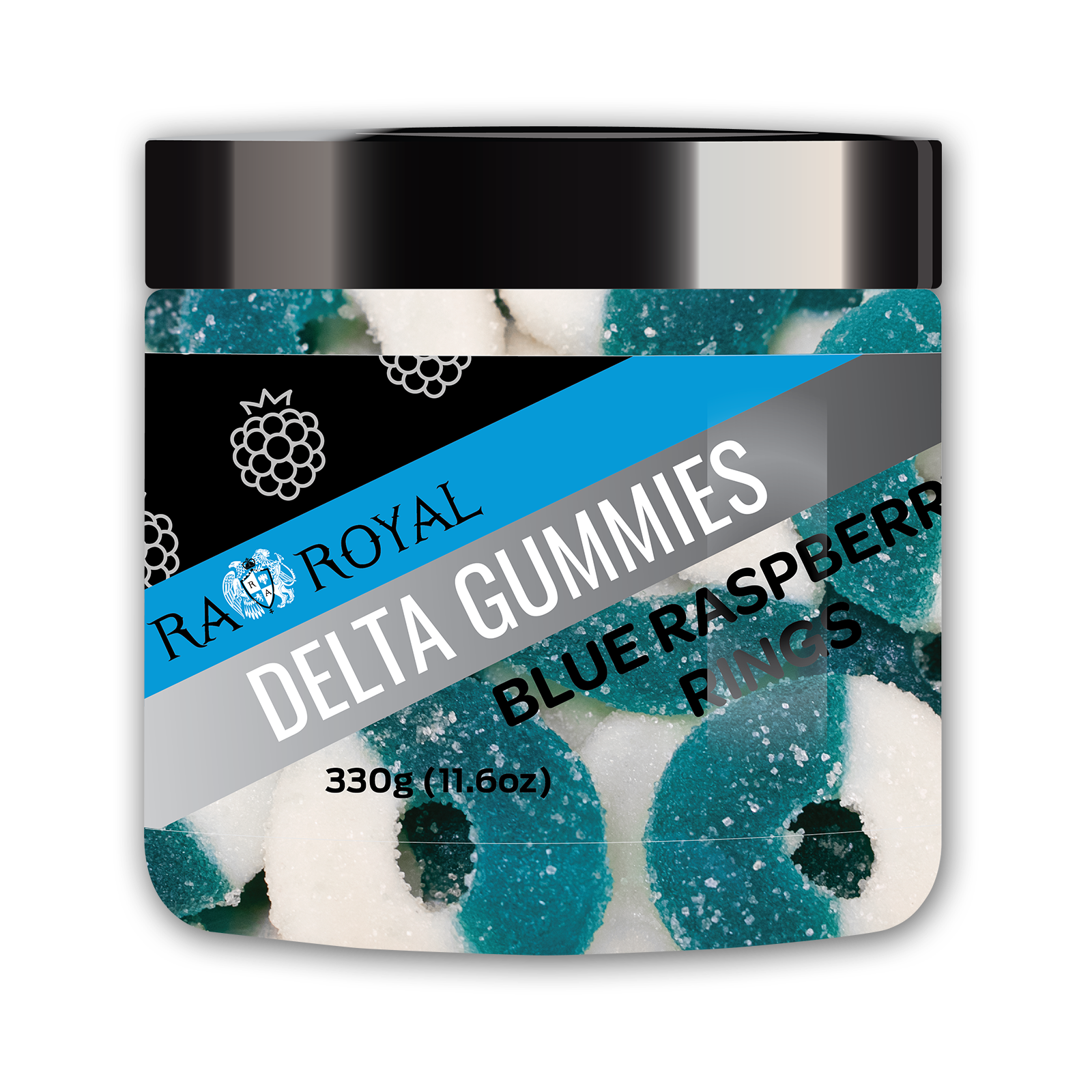 RA Royal: R.A. Royal Gummies: Delta-8 Blue Raspberry Rings (1400 MG ...