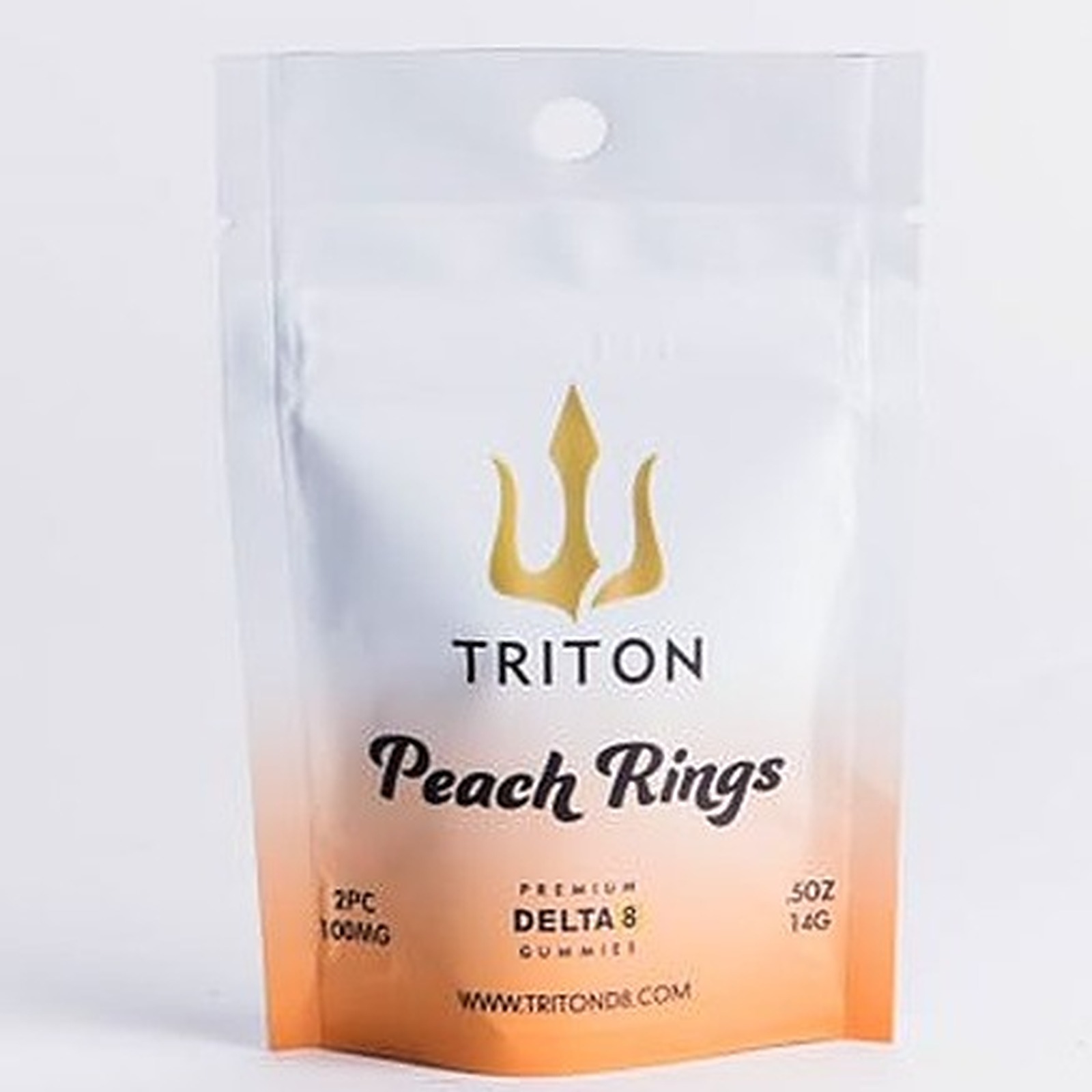 Triton: 50mg Peach Rings Delta 8 Gummies | Leafly
