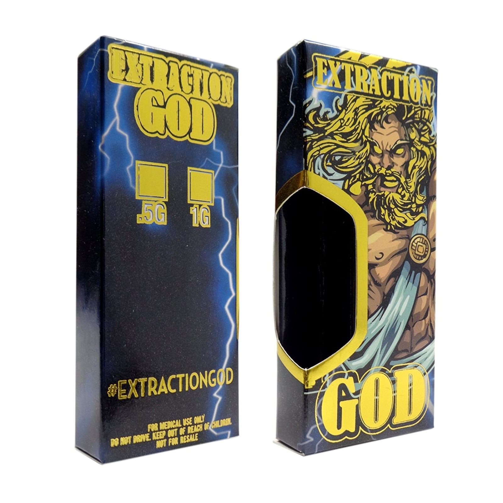 Shatter Labels: 25 Extraction God Mini Skinny Tip Window Display Foil ...