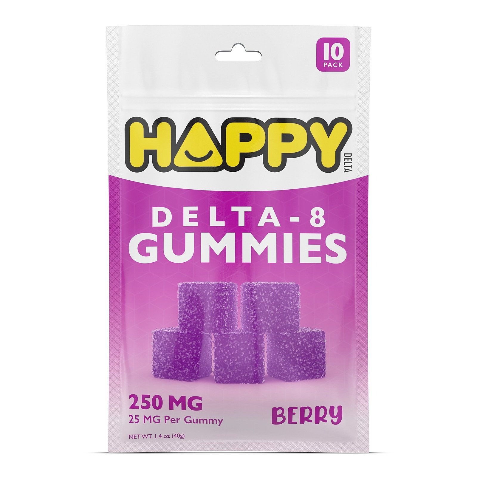 HAPPY Delta: 10 Pack - Happy Delta - Mixed Berry Delta 8 Gummies | Leafly