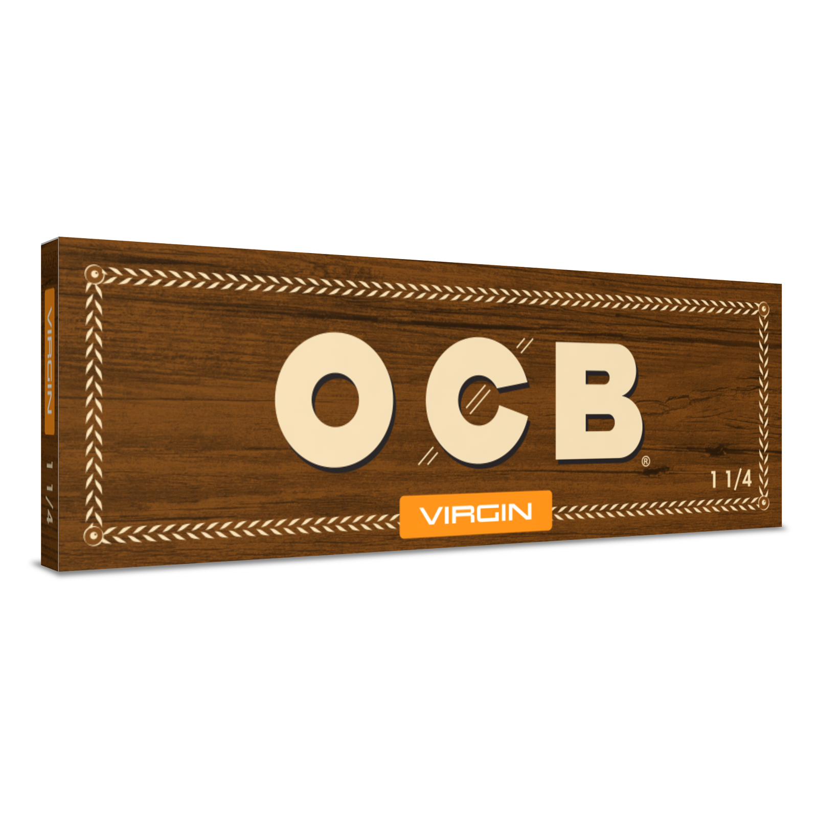 OCB Rolling Papers & Cones: OCB Virgin Unbleached Papers - 1-1/4" Size ...