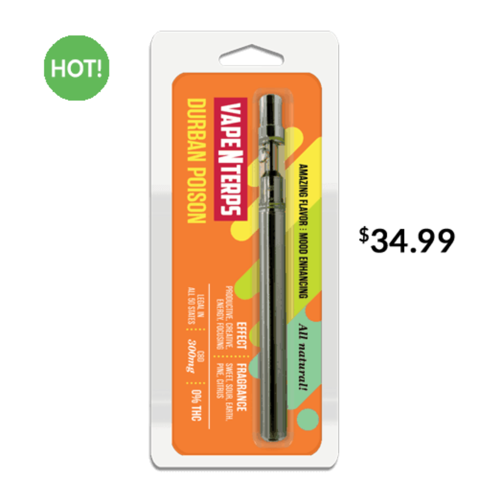VapeNterps: 300mg CBD Durban Poison Vape Pen | Leafly