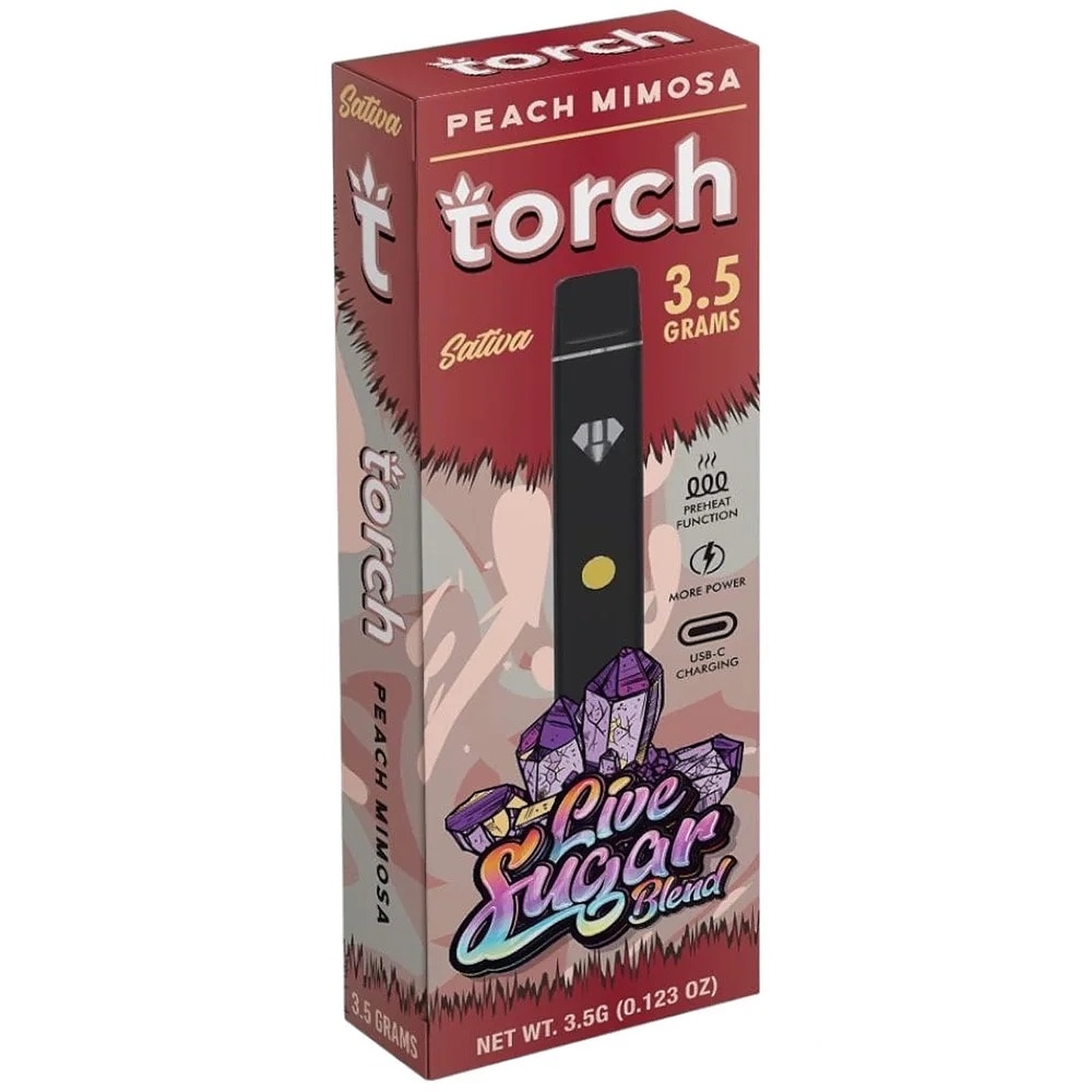 Aventus 8: TORCH LIVE SUGAR SATIVA PEACH MIMOSA THC DISPOSABLE VAPE PEN ...