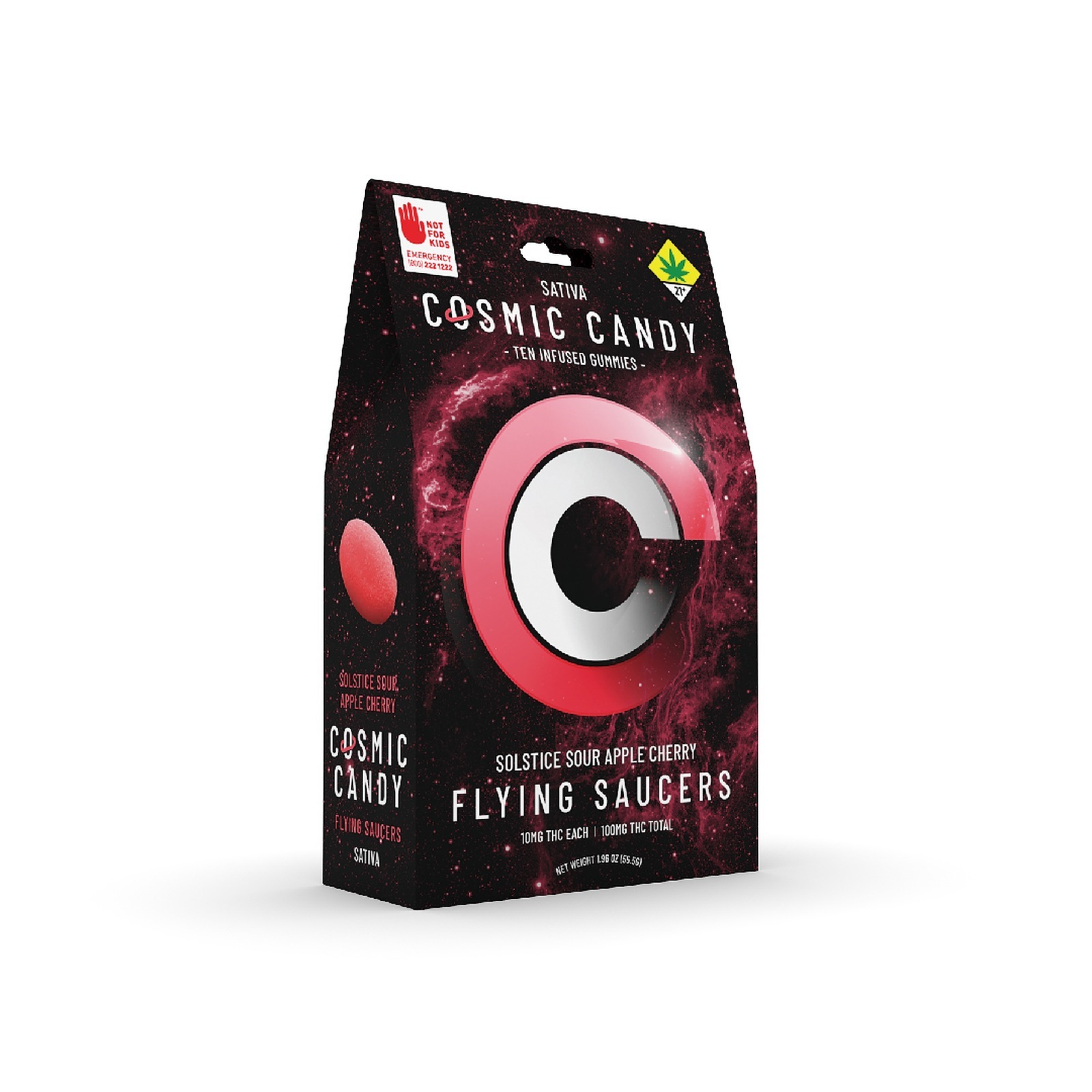Cosmic Candy: Cosmic- Solstice Sour Apple Cherry Sativa 100mg | Leafly