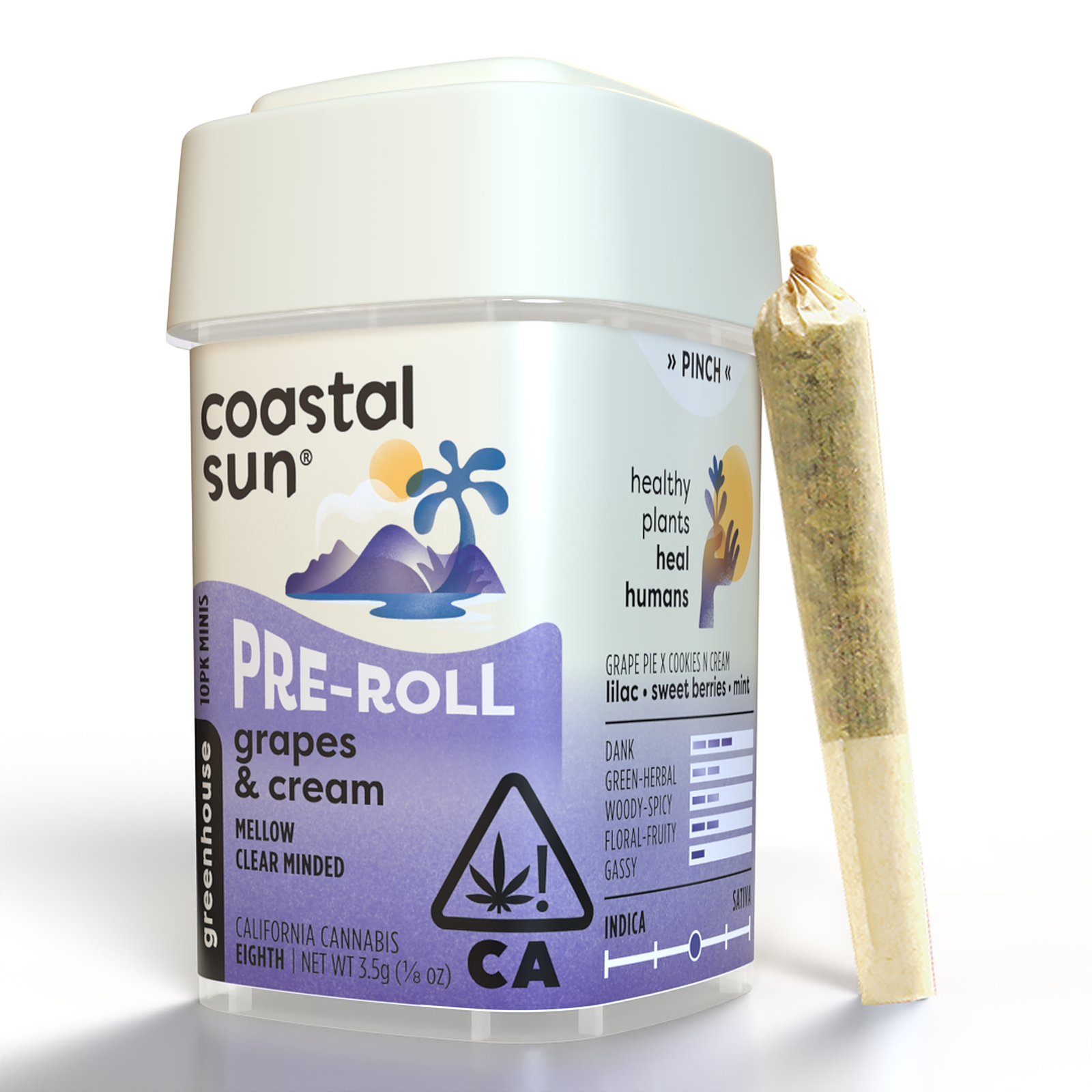 Coastal Sun Farm: Grapes & Cream Greenhouse Pre-Roll 10-Pack | Leafly