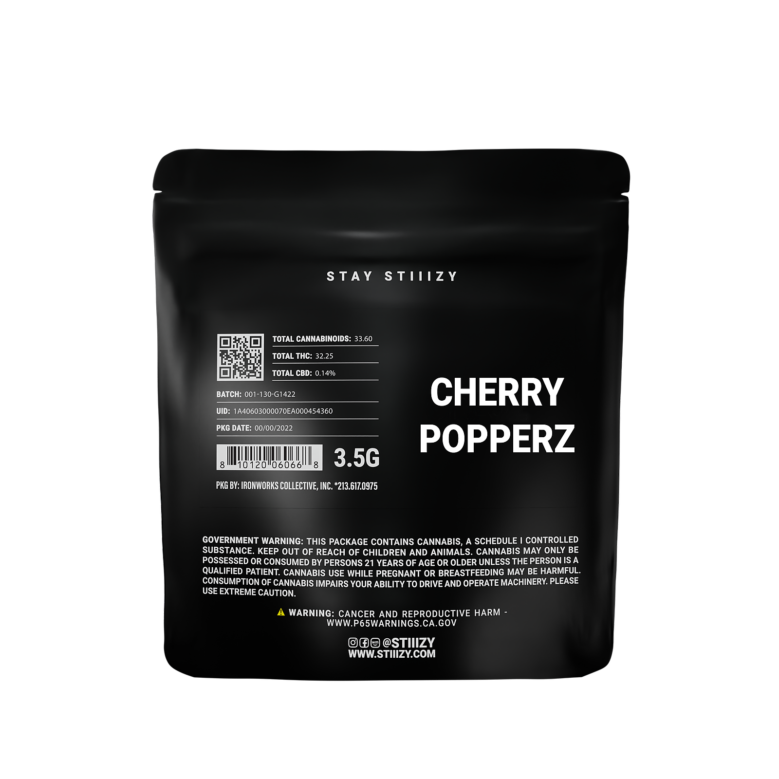 STIIIZY: CHERRY POPPERZ - BLACK LABEL 3.5G | Leafly