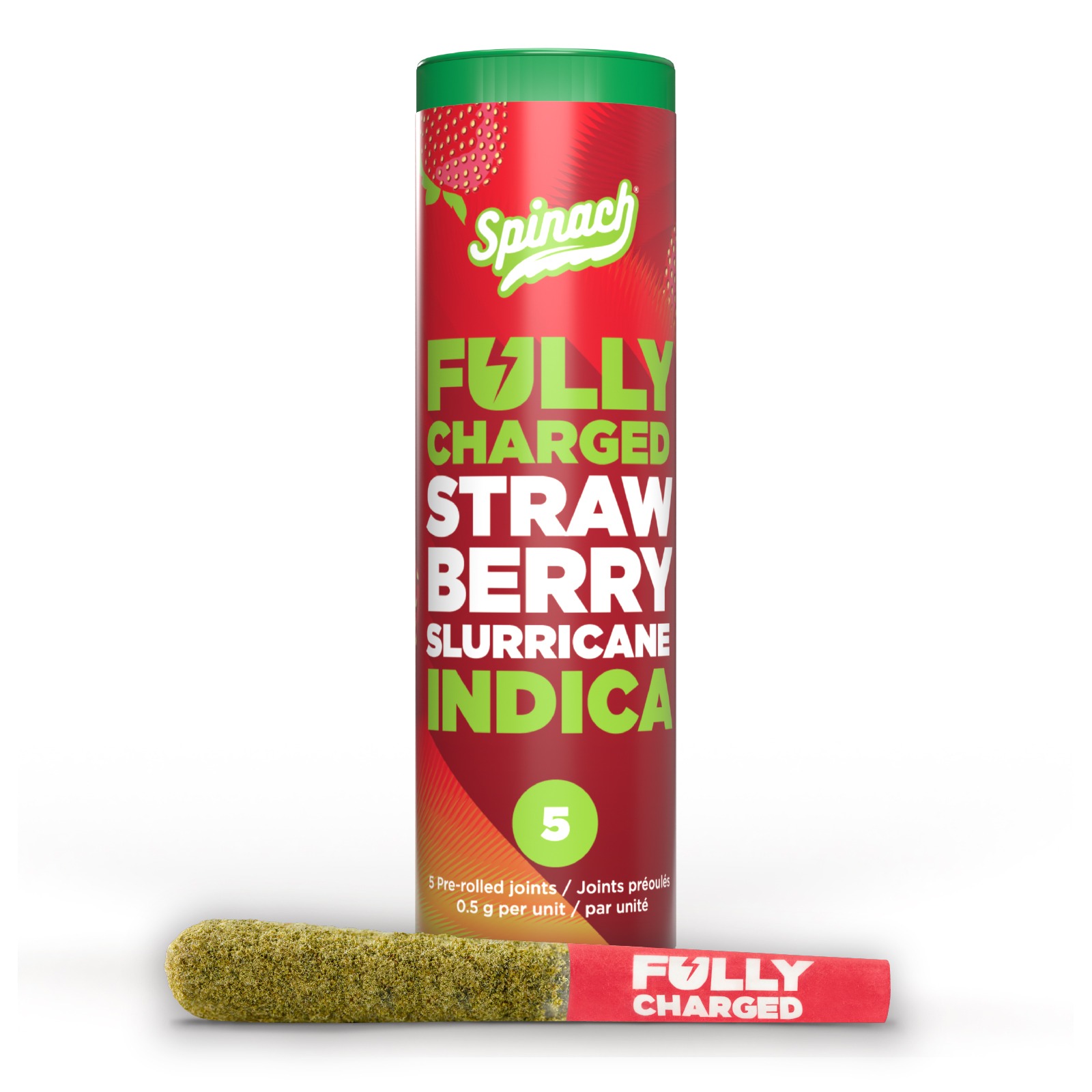 Spinach: Fully Charged Strawberry Slurricane Pre Roll | Leafly
