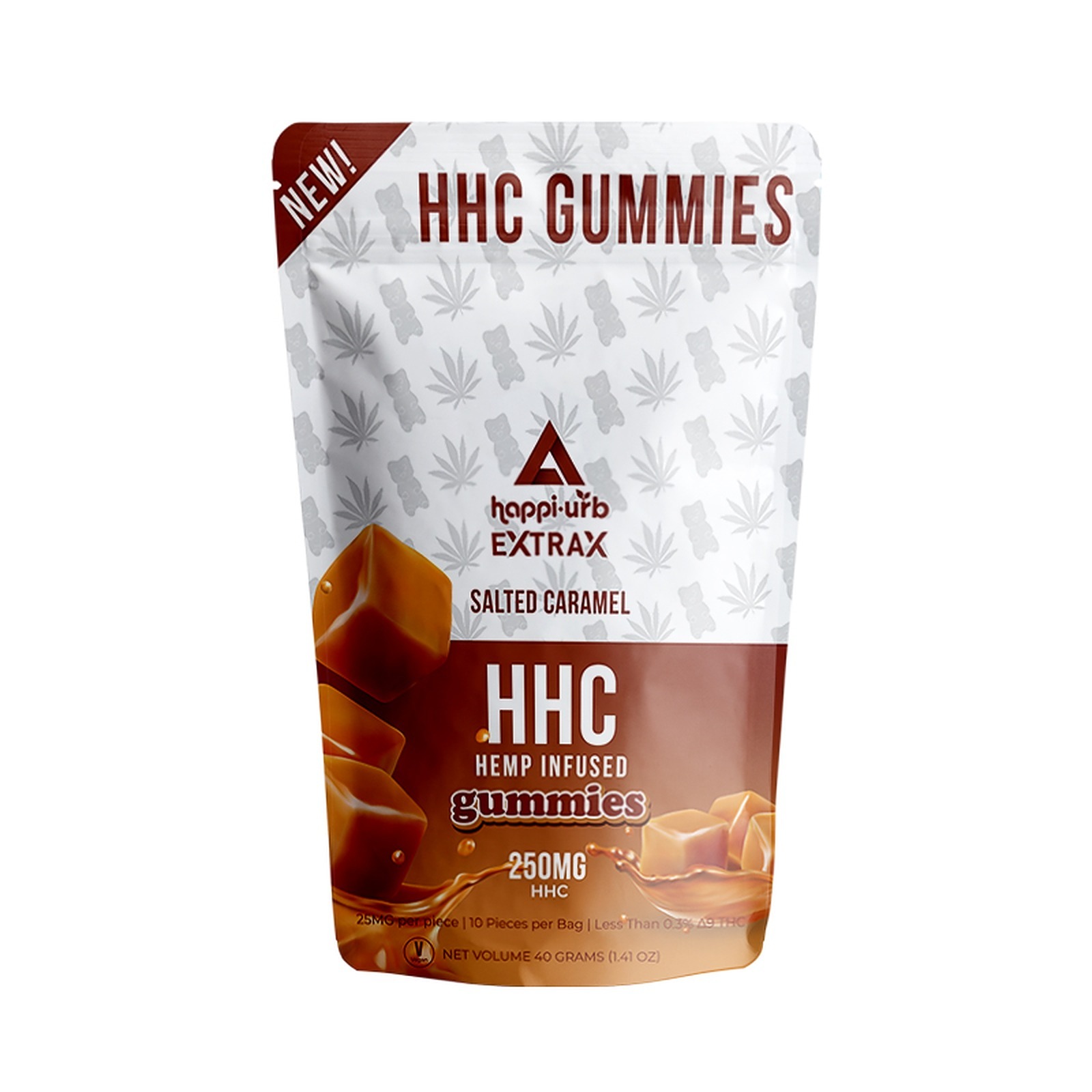 Delta Extrax: Happi Urb Extrax Salted Caramel HHC Gummies – 250mg | Leafly
