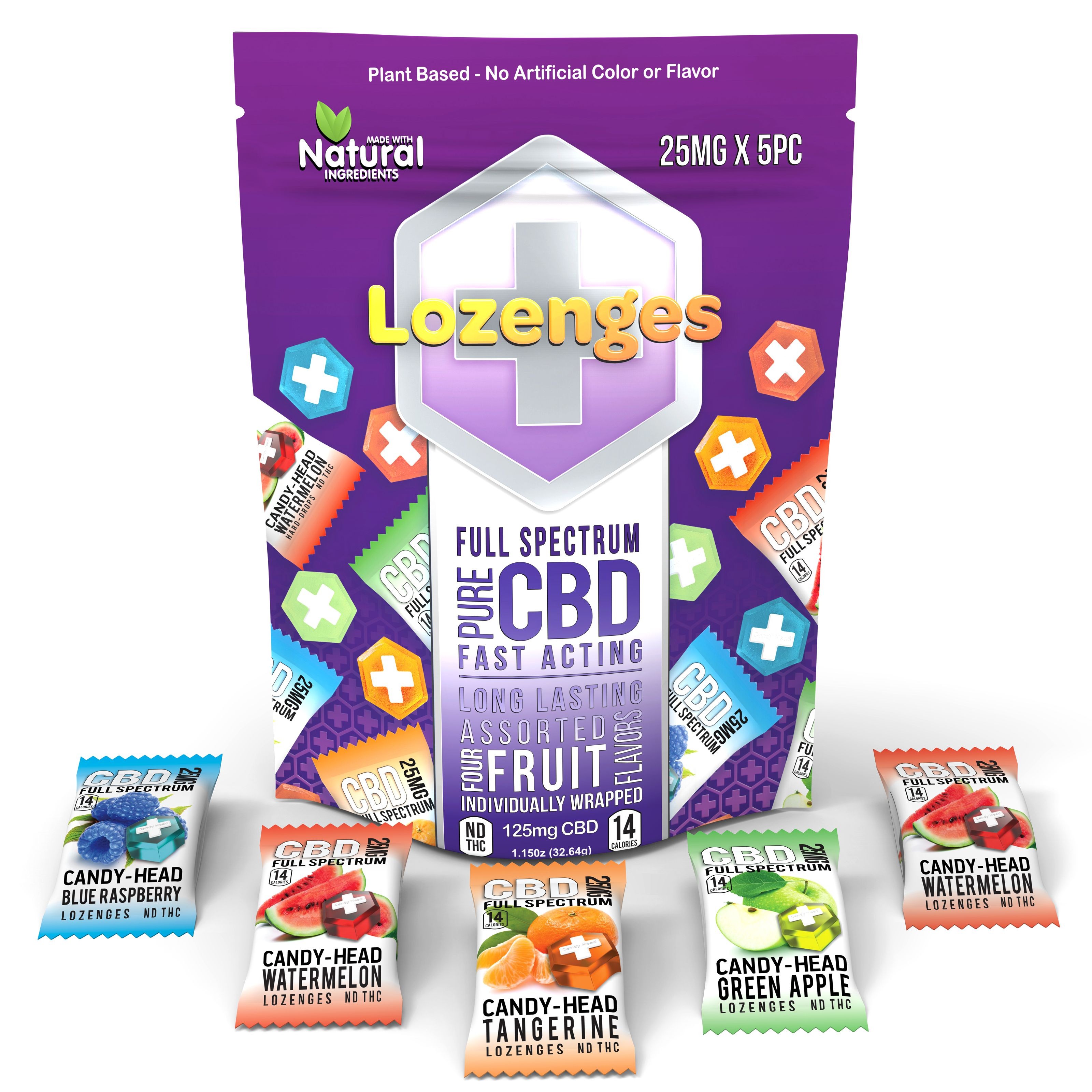 Candy Head: Candy Head 25mg Full Spectrum CBD Lozenges - (5pc pouch ...