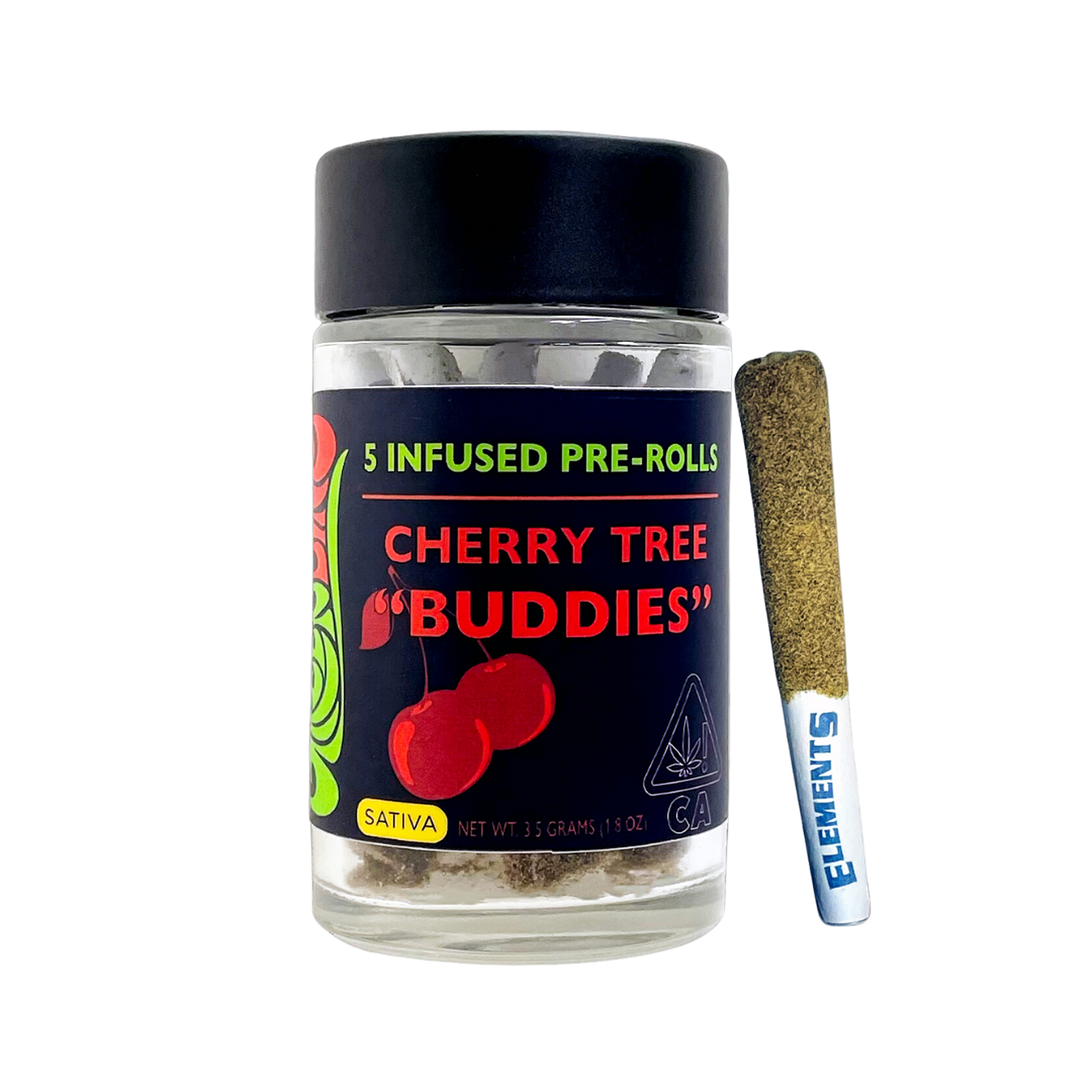 Greenline: Cherry Tree "Buddies" 5 Infused Pre-Rolls | Leafly