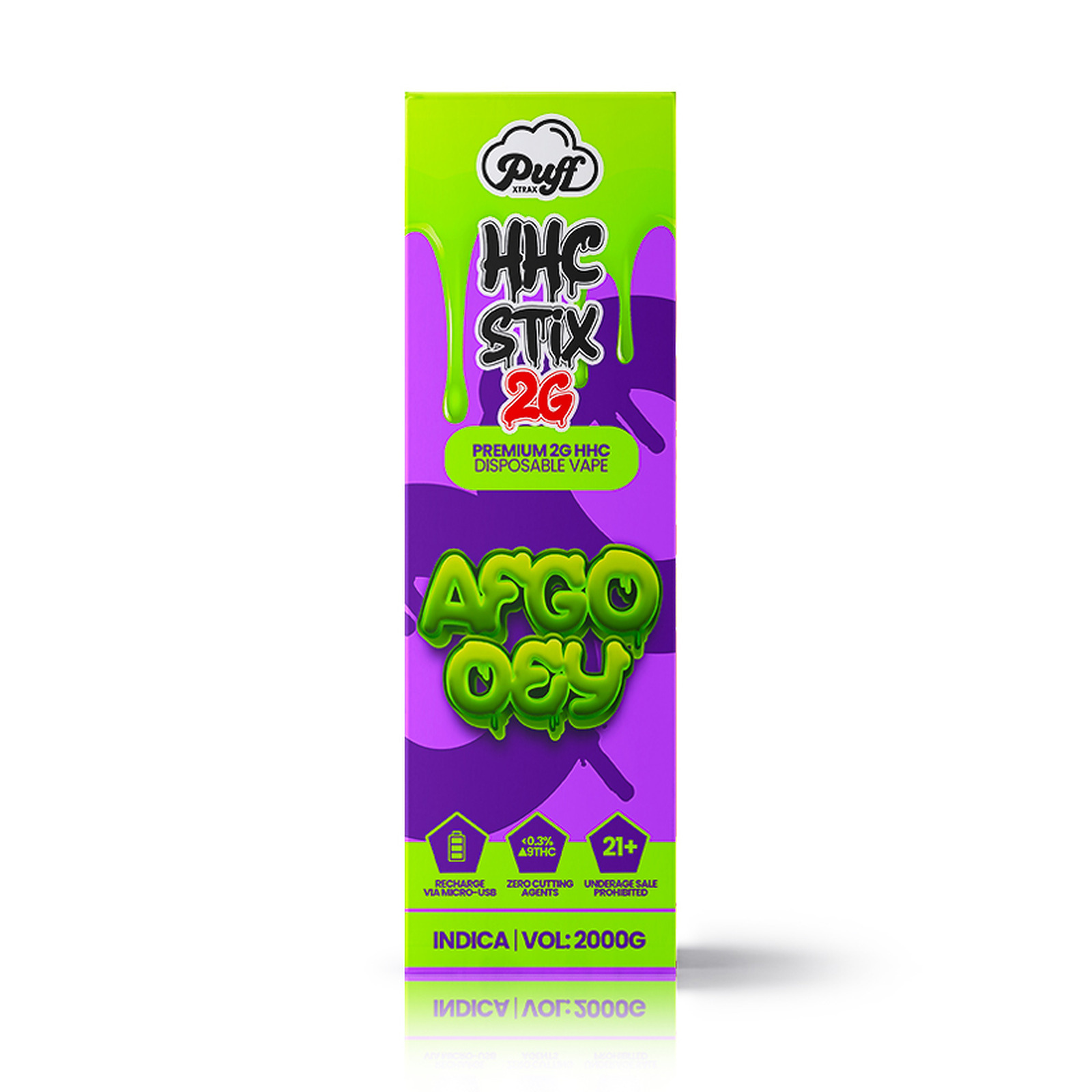 Puff Xtrax: HHC Stix 2G Disposable Vape: Afgooey | Puff Xtrax | Leafly