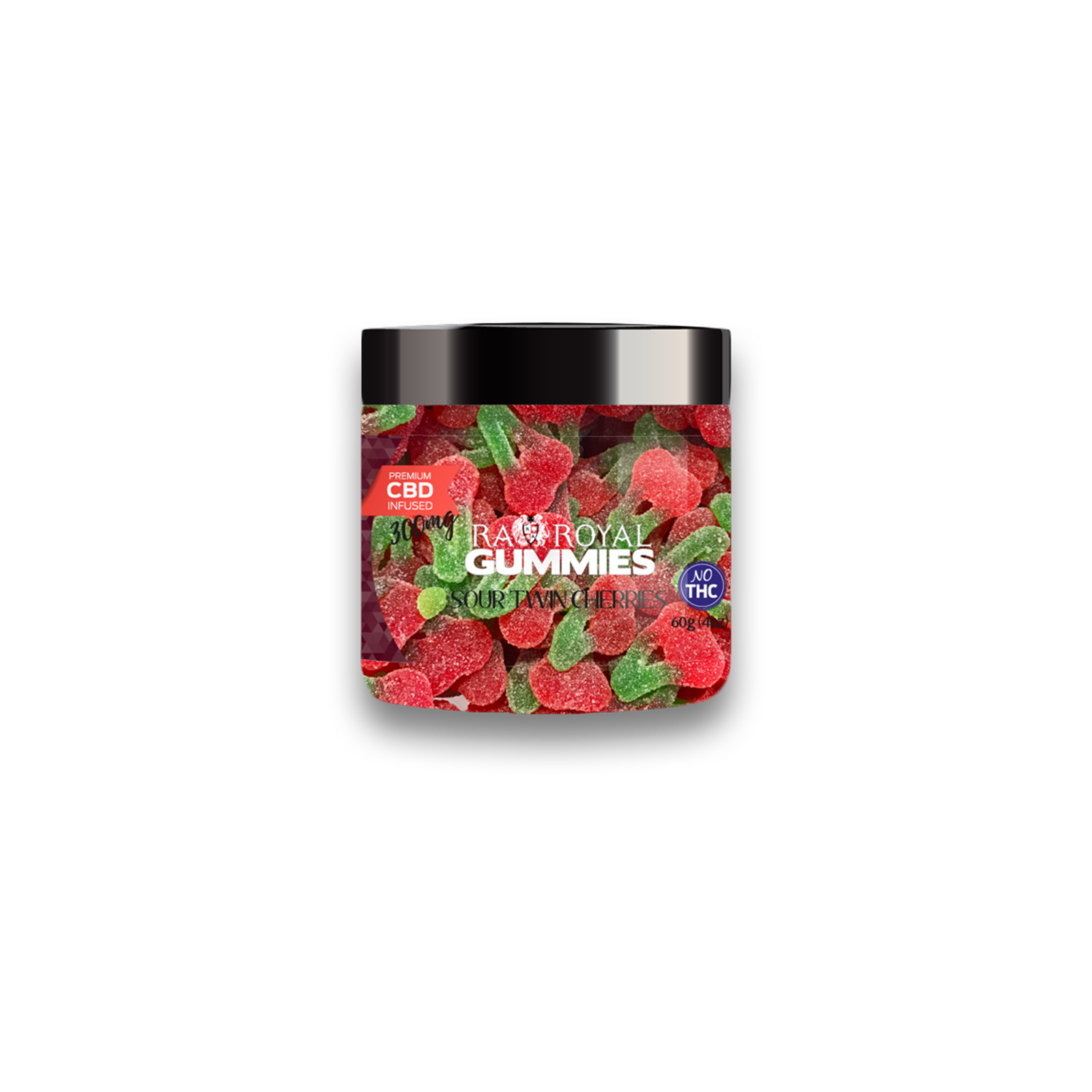 RA Royal: R.A. Royal Gummies: CBD Sour Cherry Gummy Jar (300 MG) | Leafly