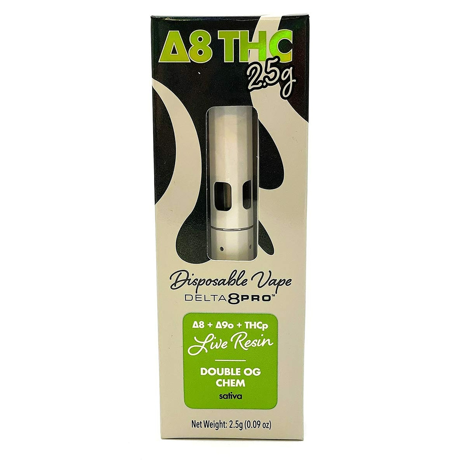 Delta 8 Pro: 2.5mL Live Resin Disposable - Double OG Chem (Delta-8 ...