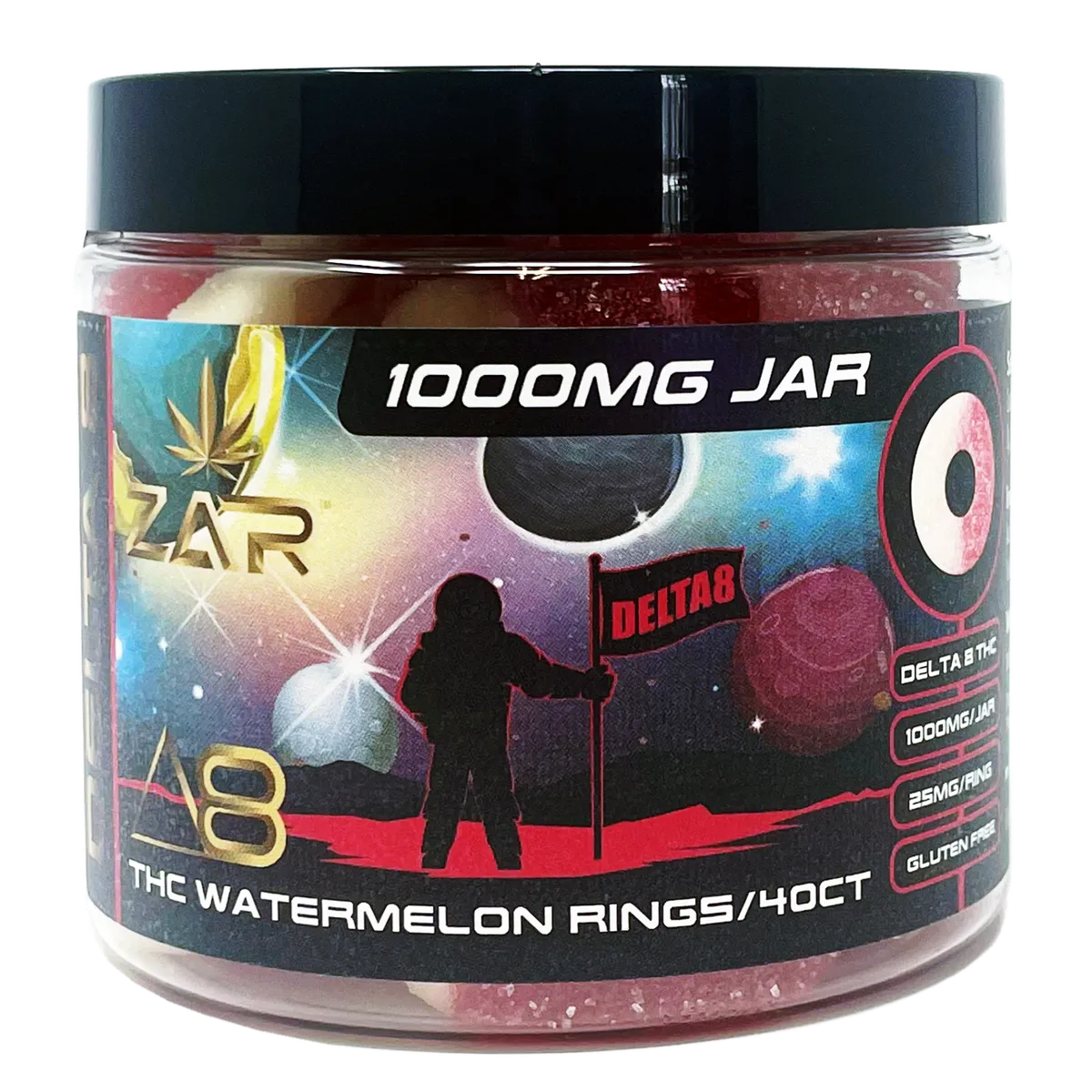 ZAR- Veterans Receive 22% Off!- 10% OFF With Code: LEAFLY: ZAR 25mg Delta 8 THC Watermelon Rings ...