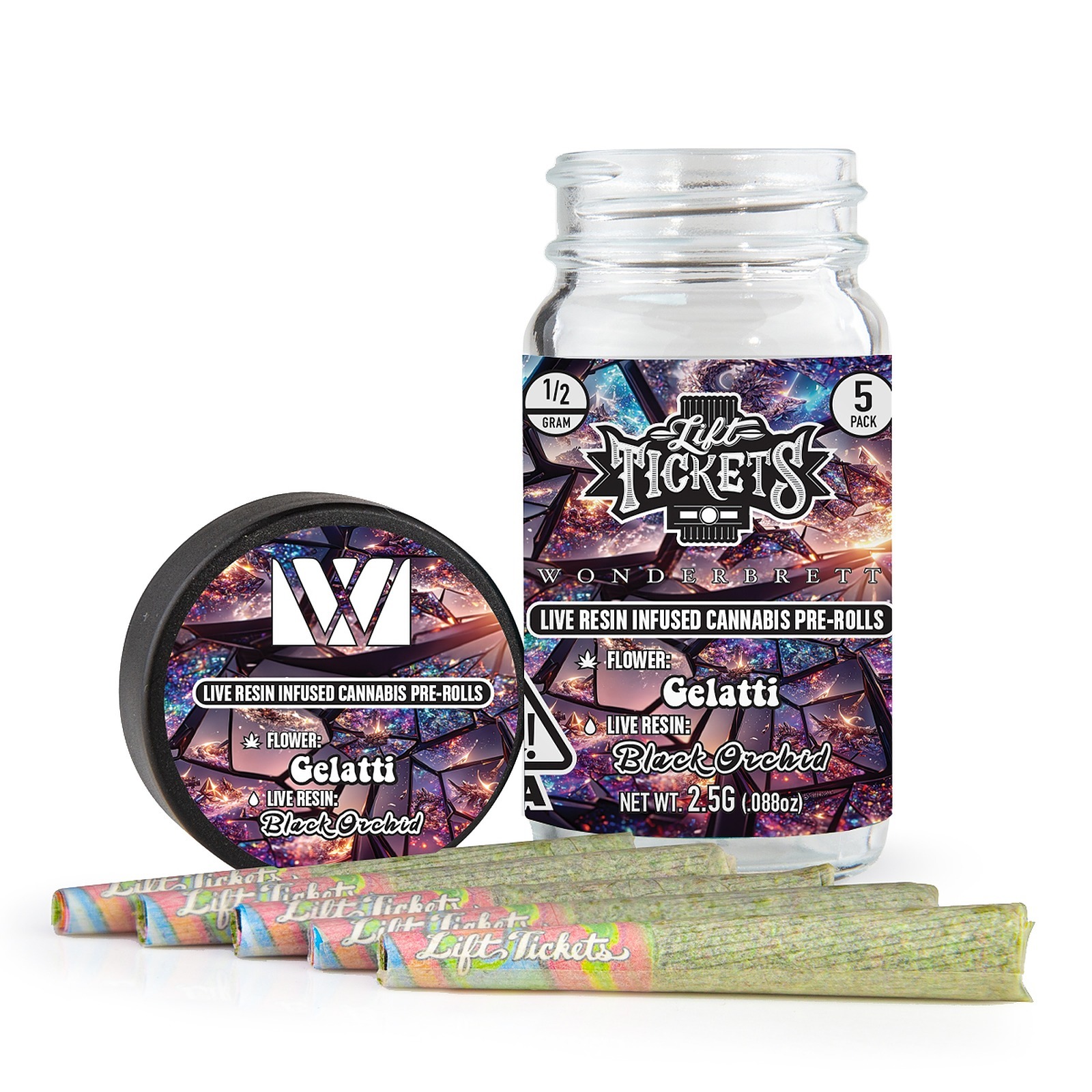 Lift Tickets: Gelatti x Black Orchid - 0.5g Infused Pre Roll Multipack ...
