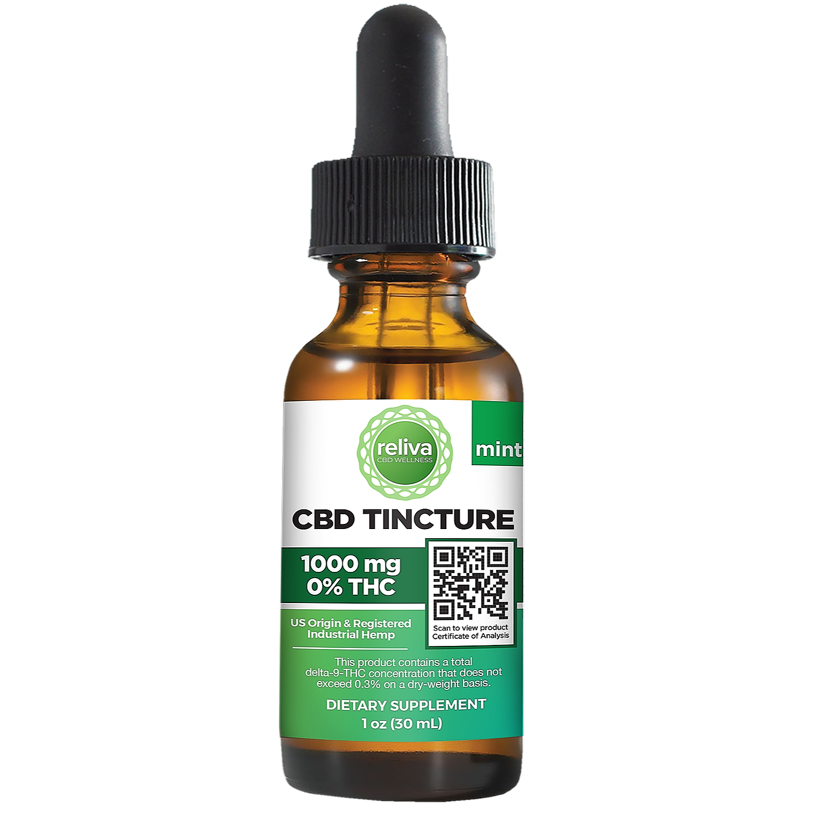 Reliva CBD Wellness: Reliva 1000mg Mint CBD Oil | Leafly