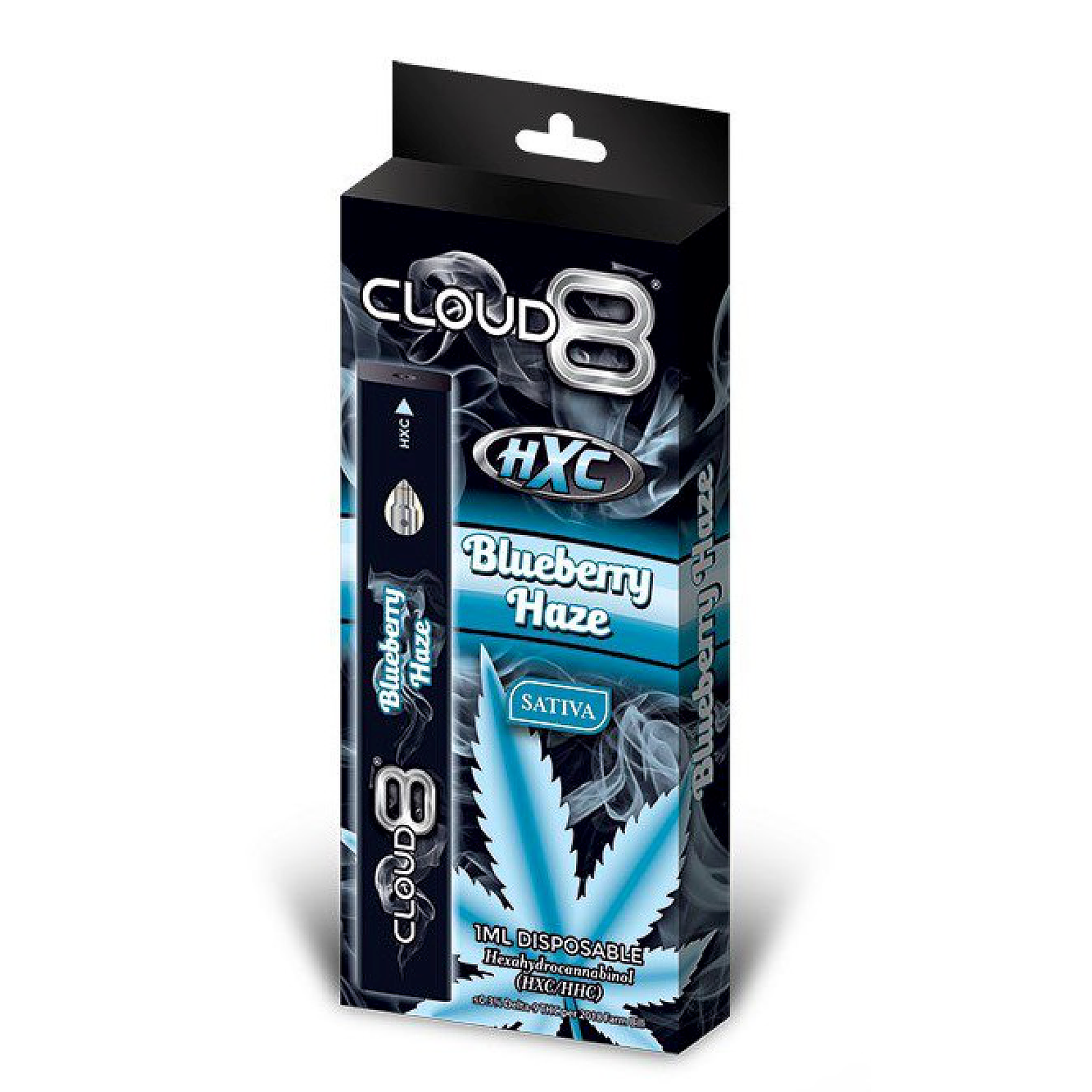 Cloud 8 Delta-8 THC: Cloud 8 HXC - Blueberry Haze - 1ML Disposable | Leafly