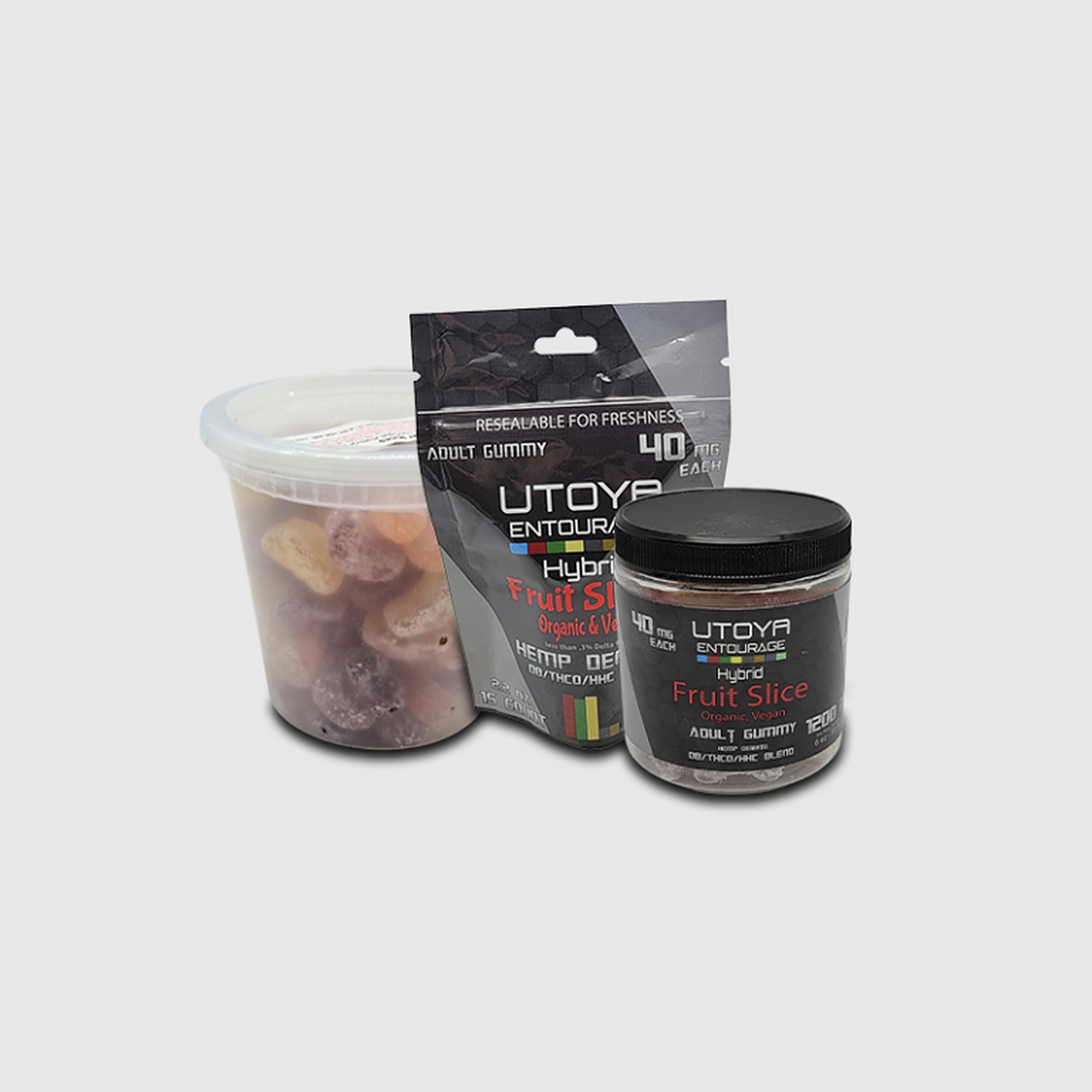 Utoya: Entourage Hybrid Edibles – 40 mg – Mini Fruit Slices | Leafly