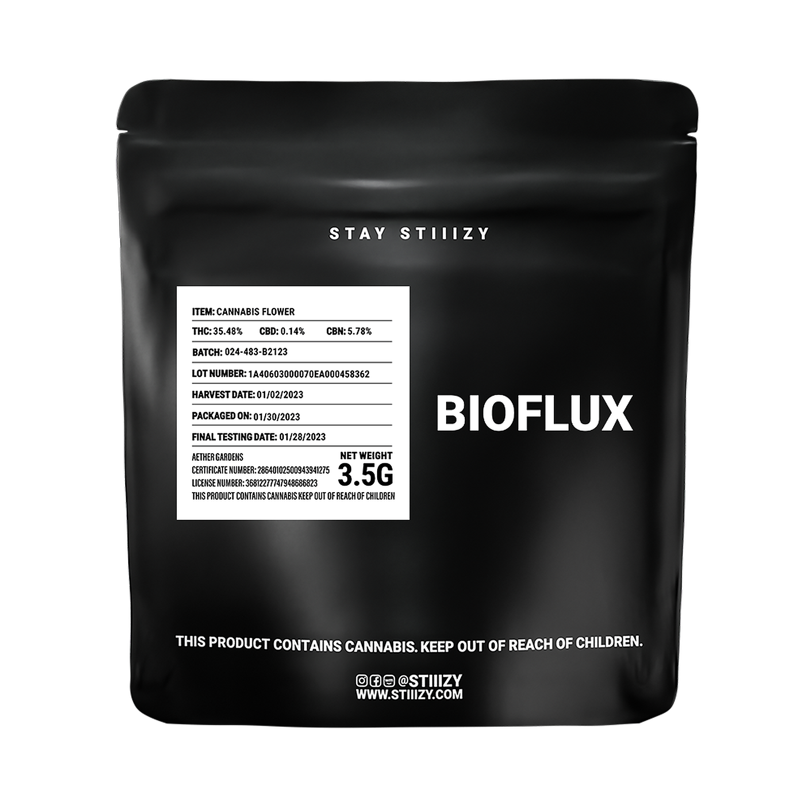 STIIIZY: BIOFLUX - BLACK LABEL 3.5G | Leafly