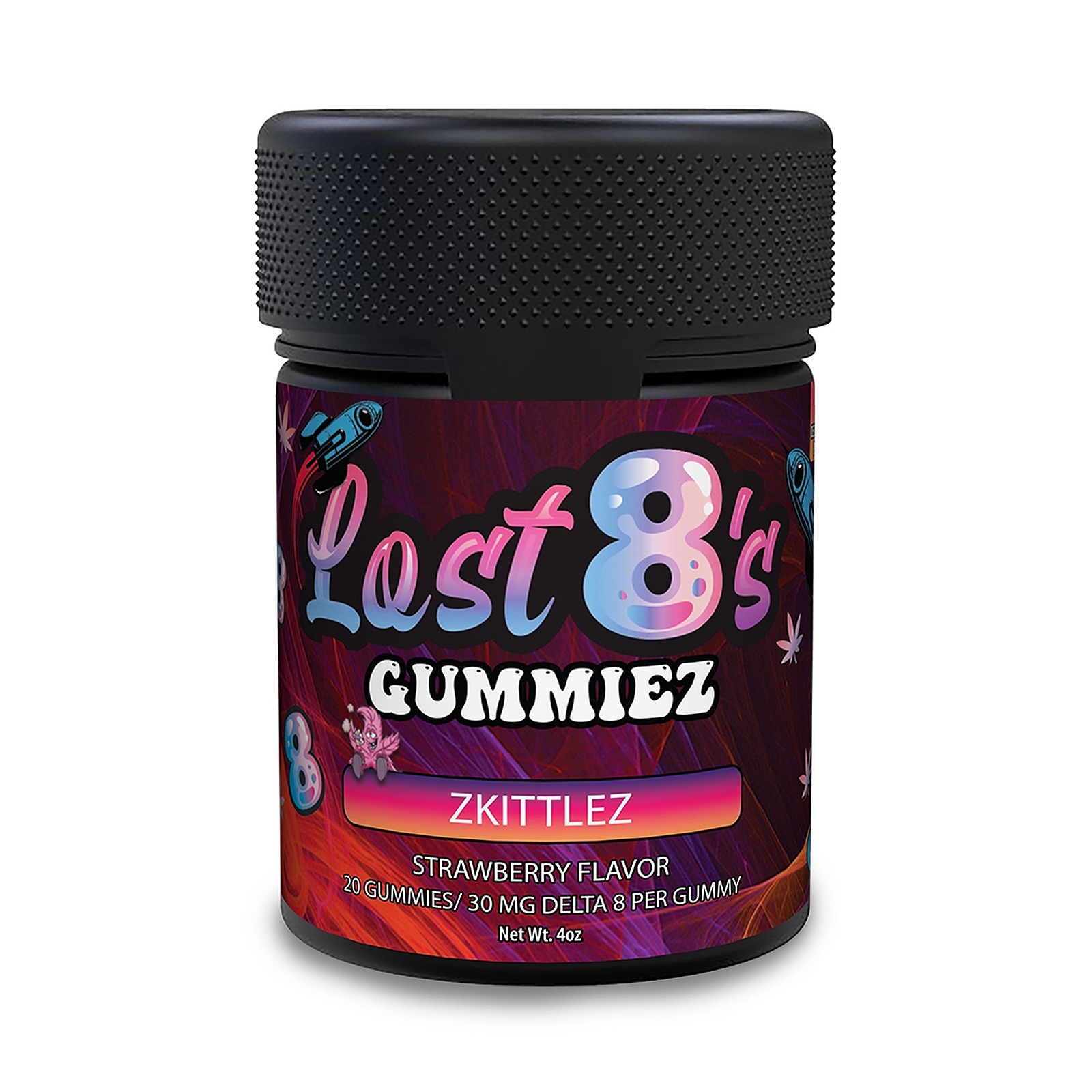 Lost8's: Zkittlez - Delta 8 THC Gummies (Strawberry Flavor) | Leafly