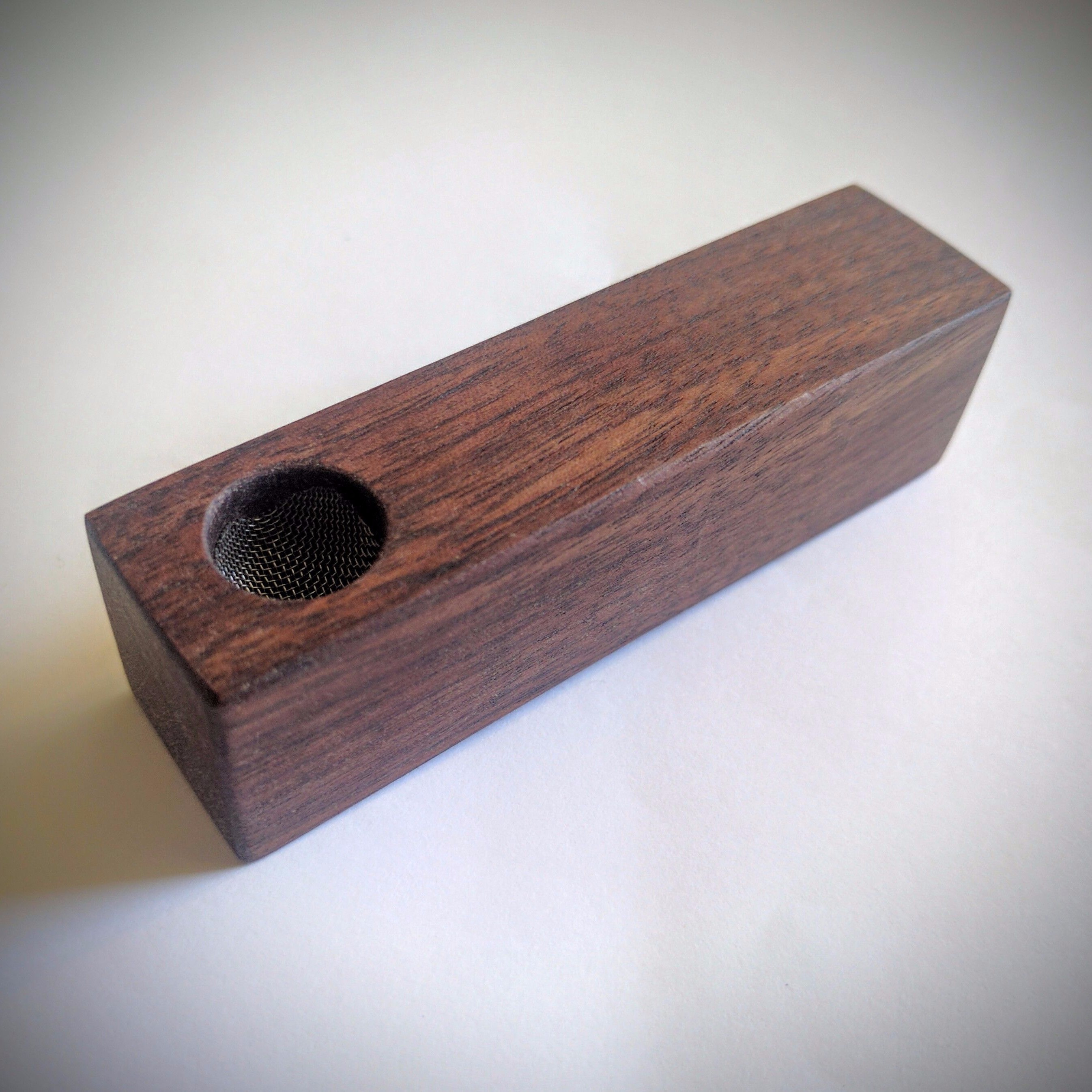 Pipe Dream Arts: Solid WALNUT Smoking Pipe - Handmade Wooden Travel ...