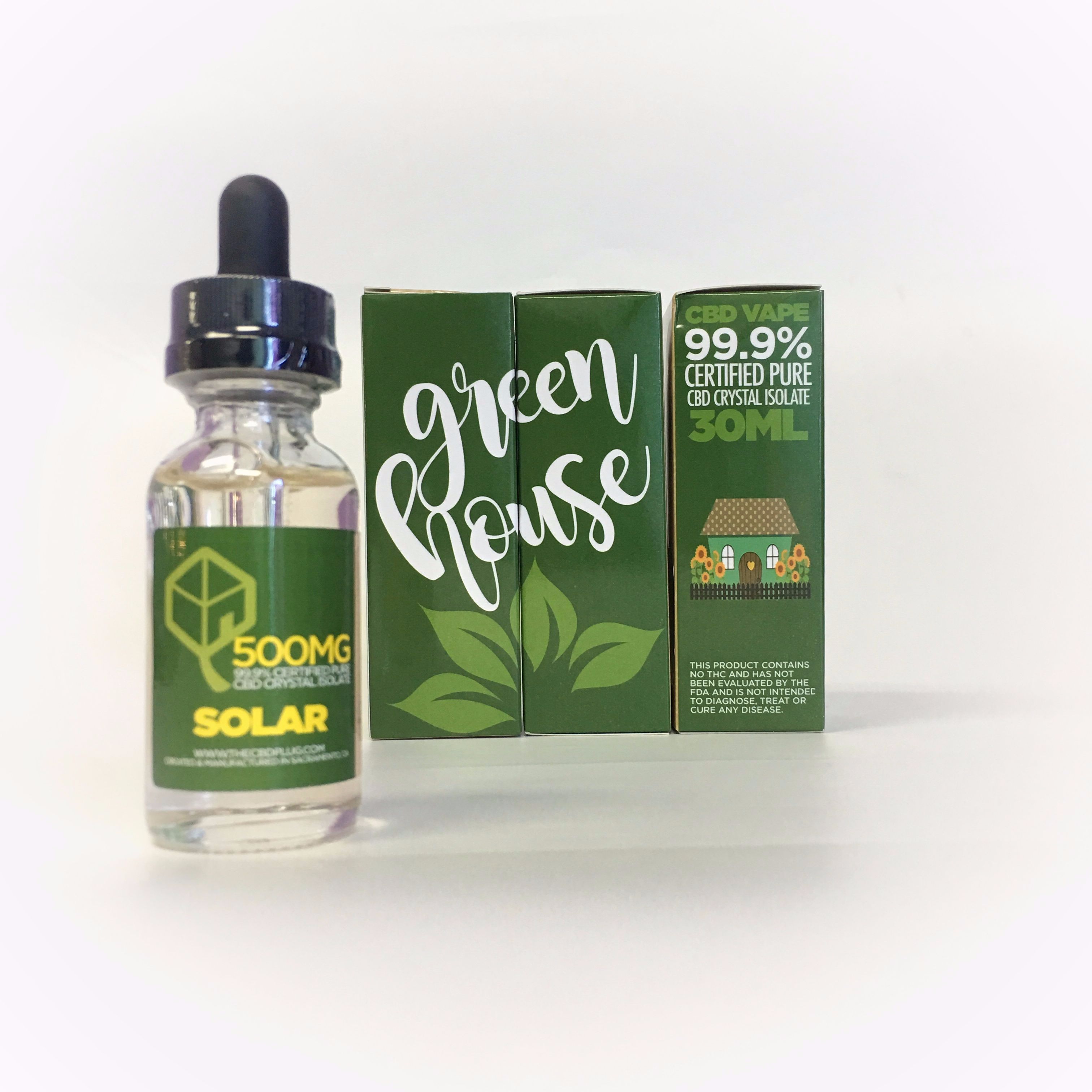 The CBD Plug: Green House CBD - SOLAR 500mg CBD / 1oz. bottle | Leafly