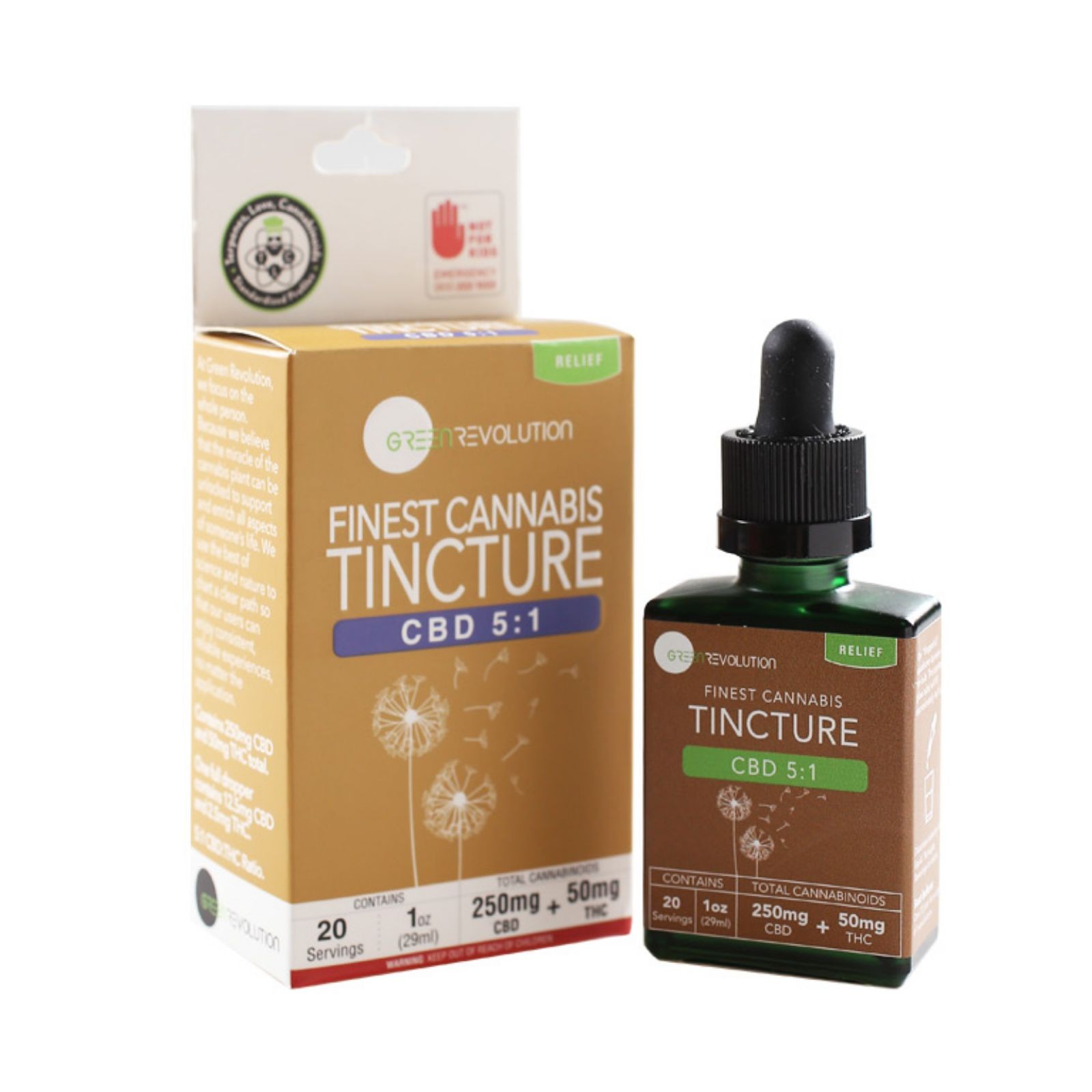 Green Revolution: 5:1 CBD Tincture 300mg | Leafly