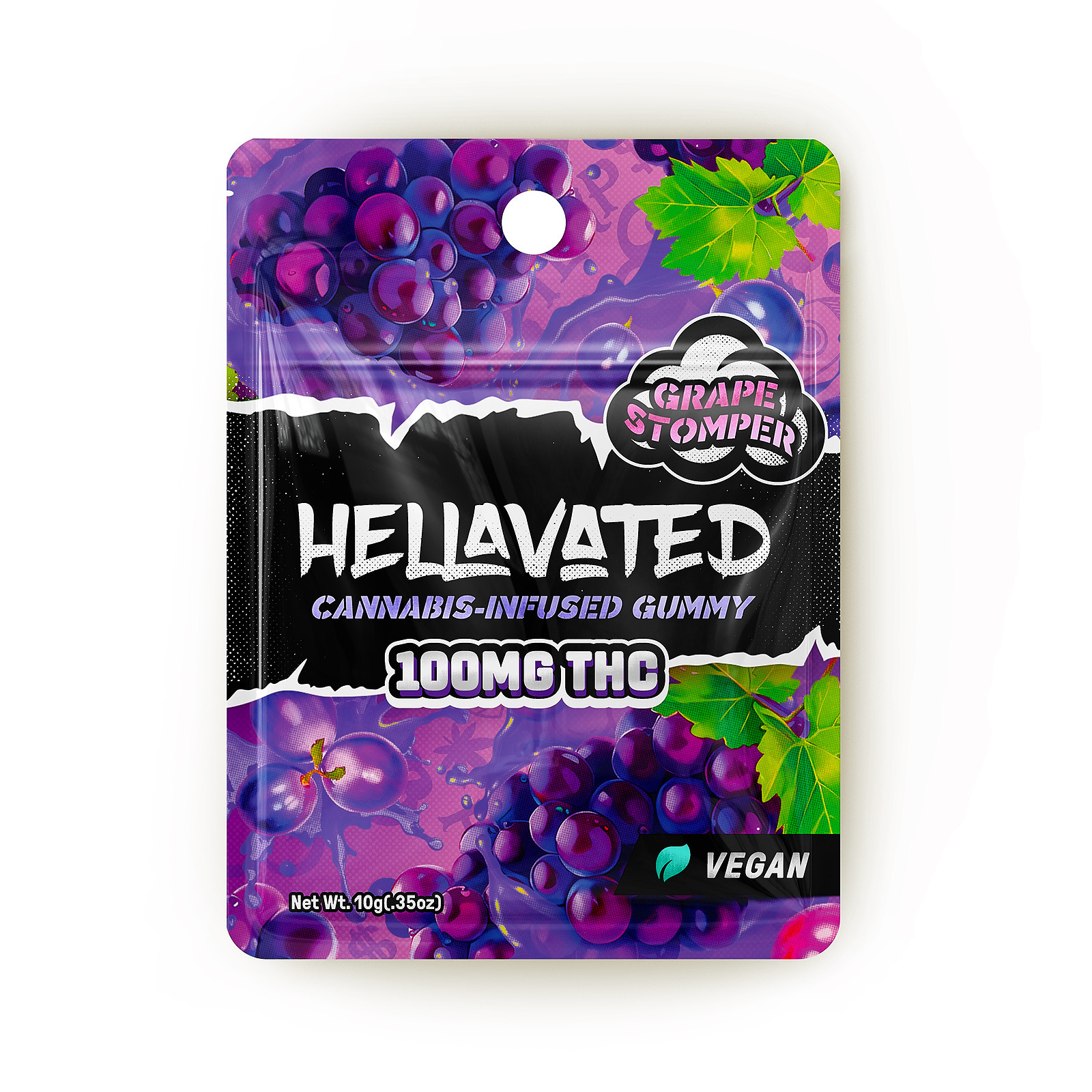 Hellavated: Grape Stomper (1pc) Gummiez 100mg | Leafly
