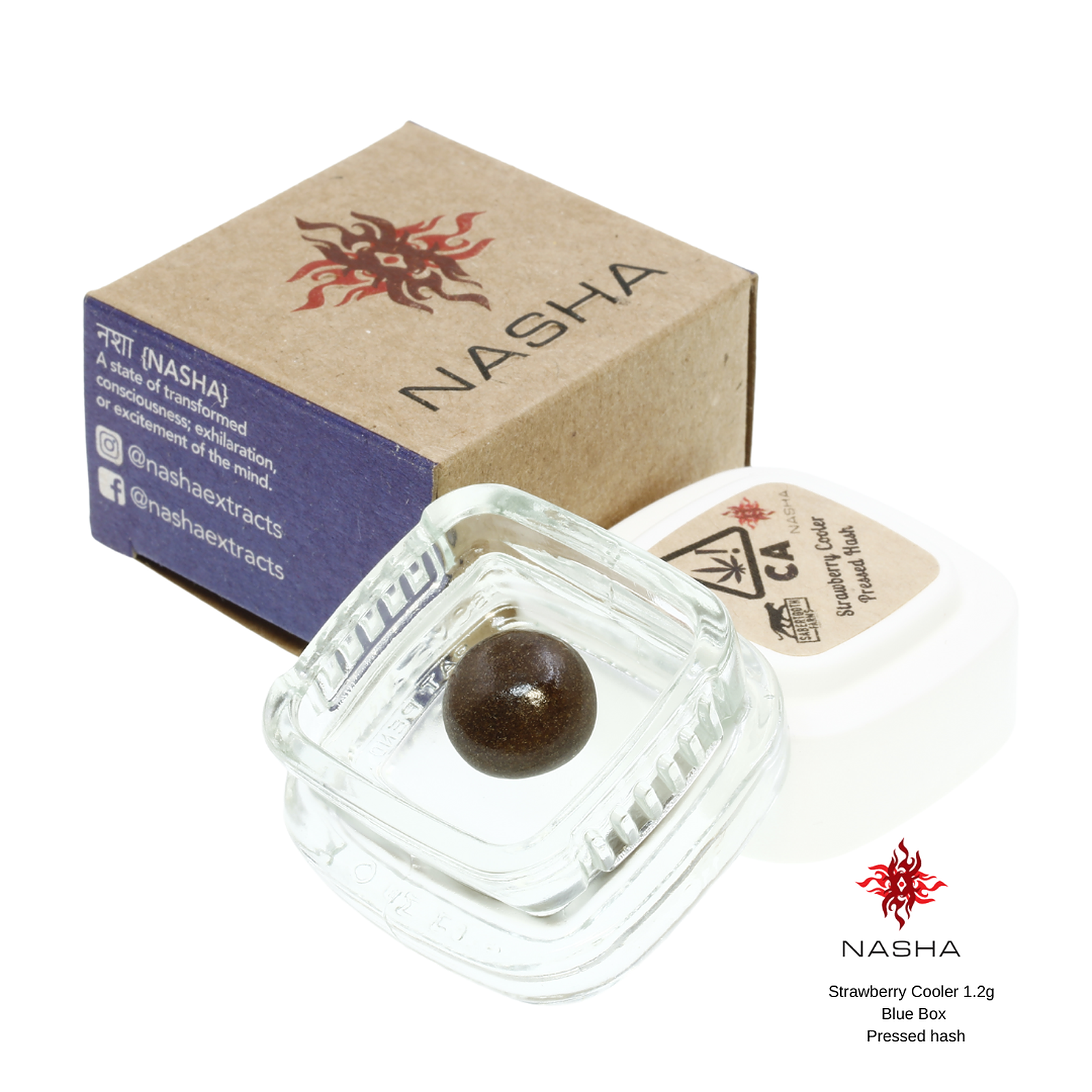 NASHA: Strawberry Cooler 1.2g Blue Pressed Hash (Sabertooth) | Leafly