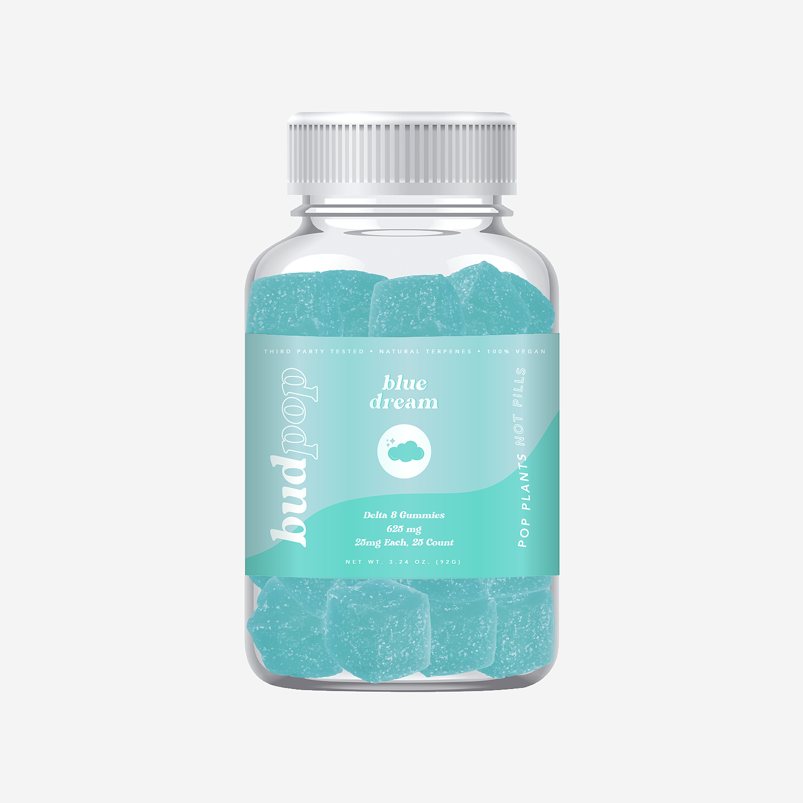 BudPop: Blue Dream Berry Delta-8 THC Gummies | Leafly