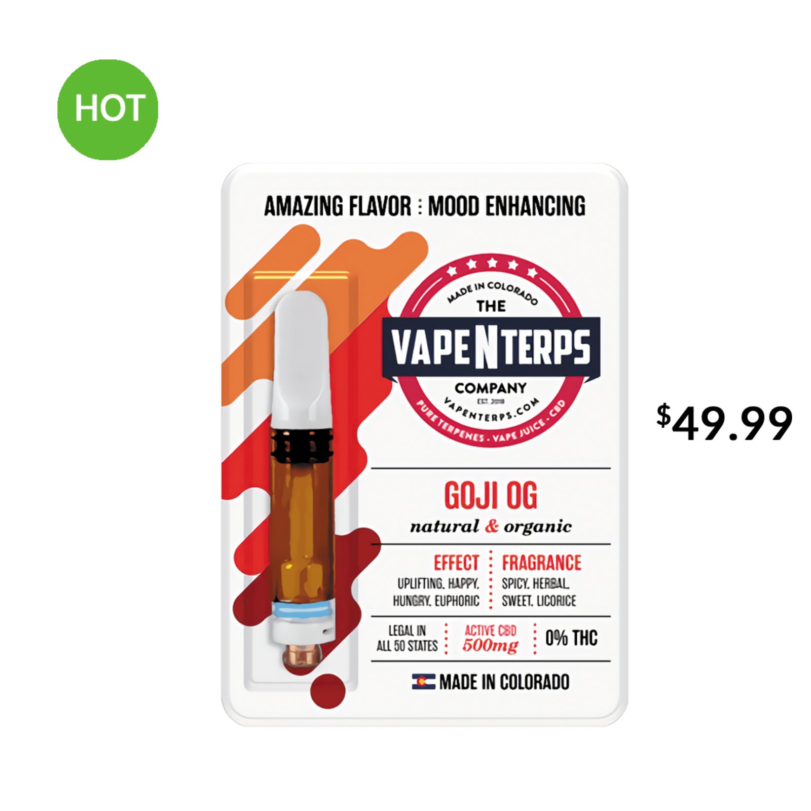 VapeNterps: 500MG GOJI OG CBD VAPE CARTRIDGE | Leafly