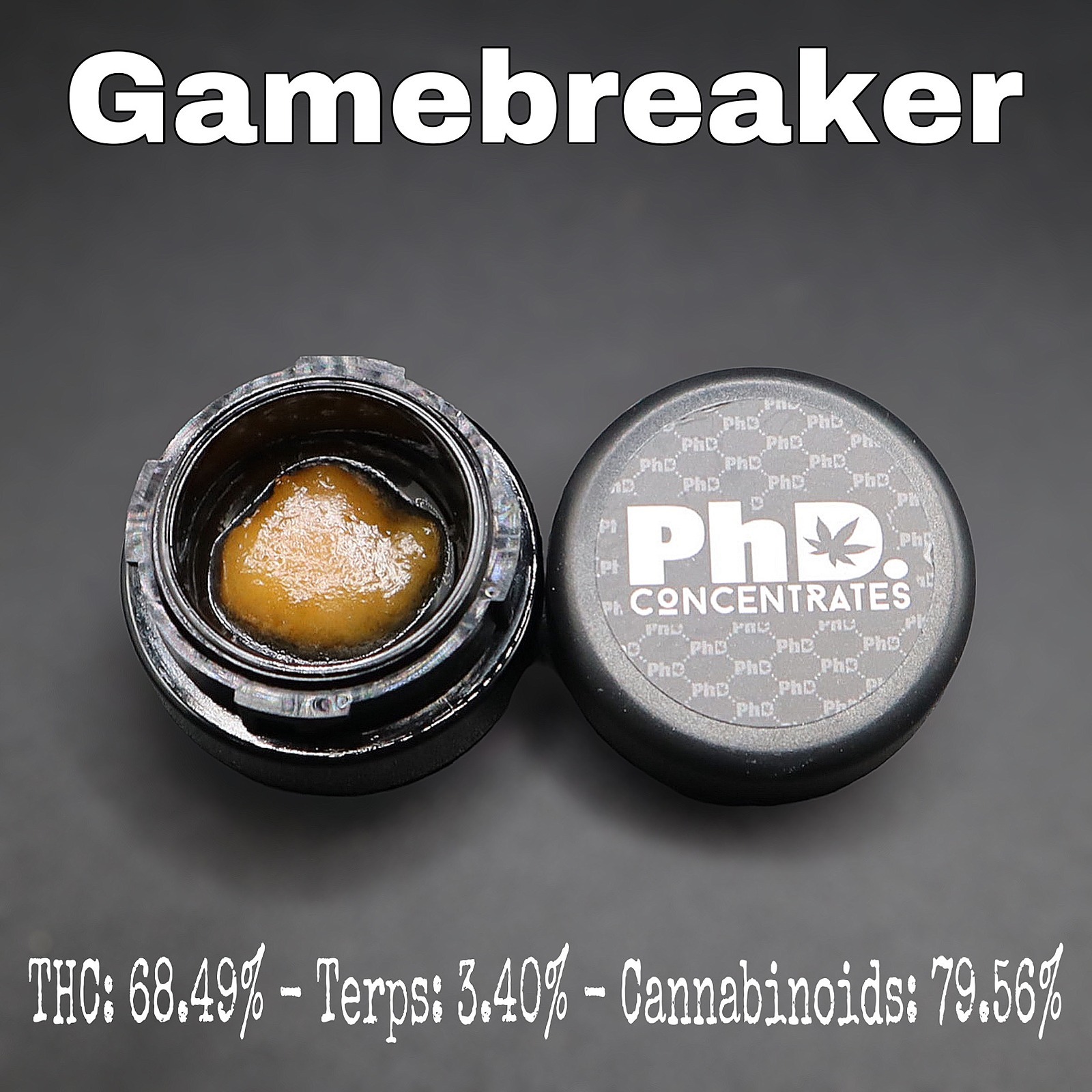 Pharmicated: PhD Concentrate 1 gram - Gamebreaker Badder - 68.49% THC ...