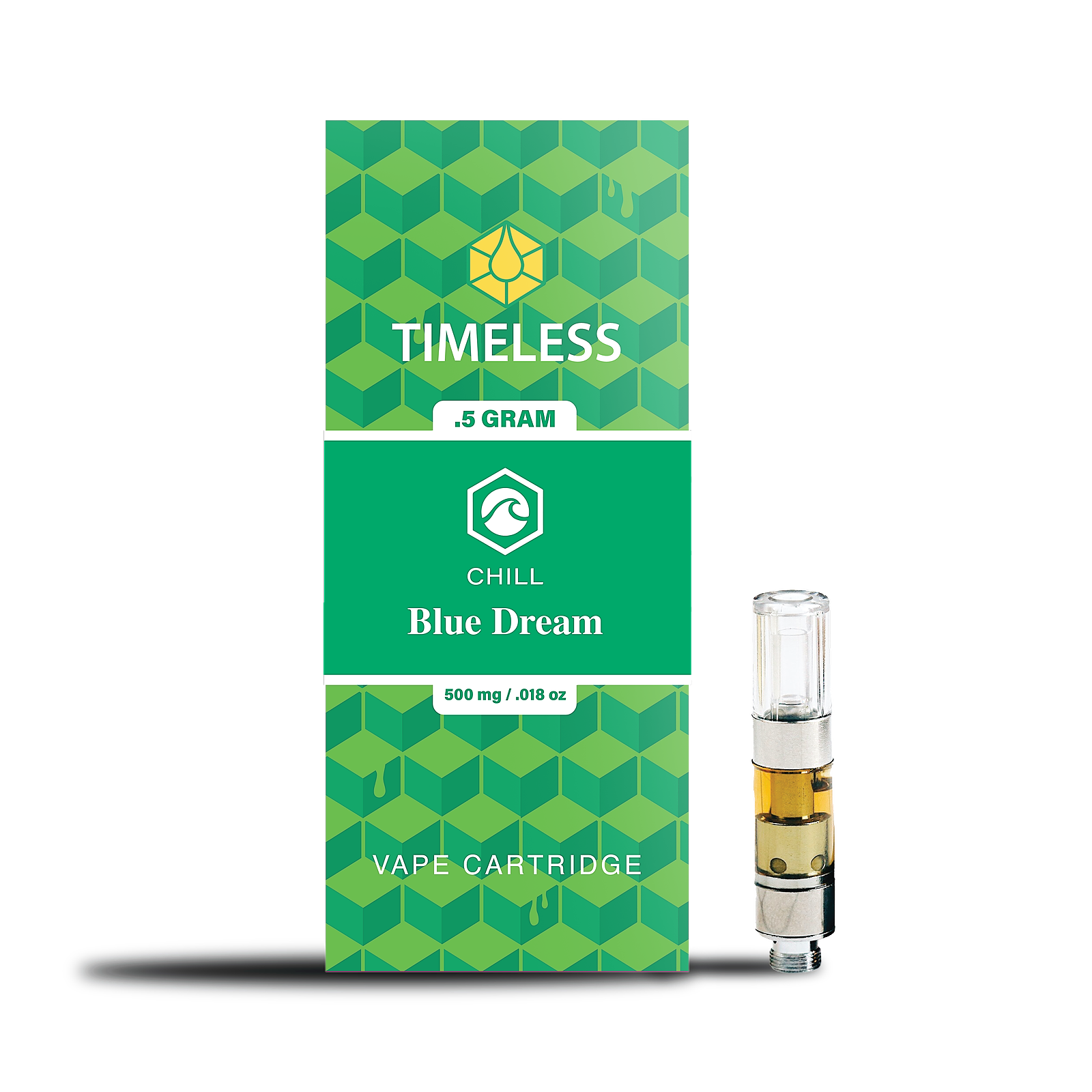 Timeless Vapes: Timeless Blue Dream 500mg Vape Cartridge (Chill) | Leafly
